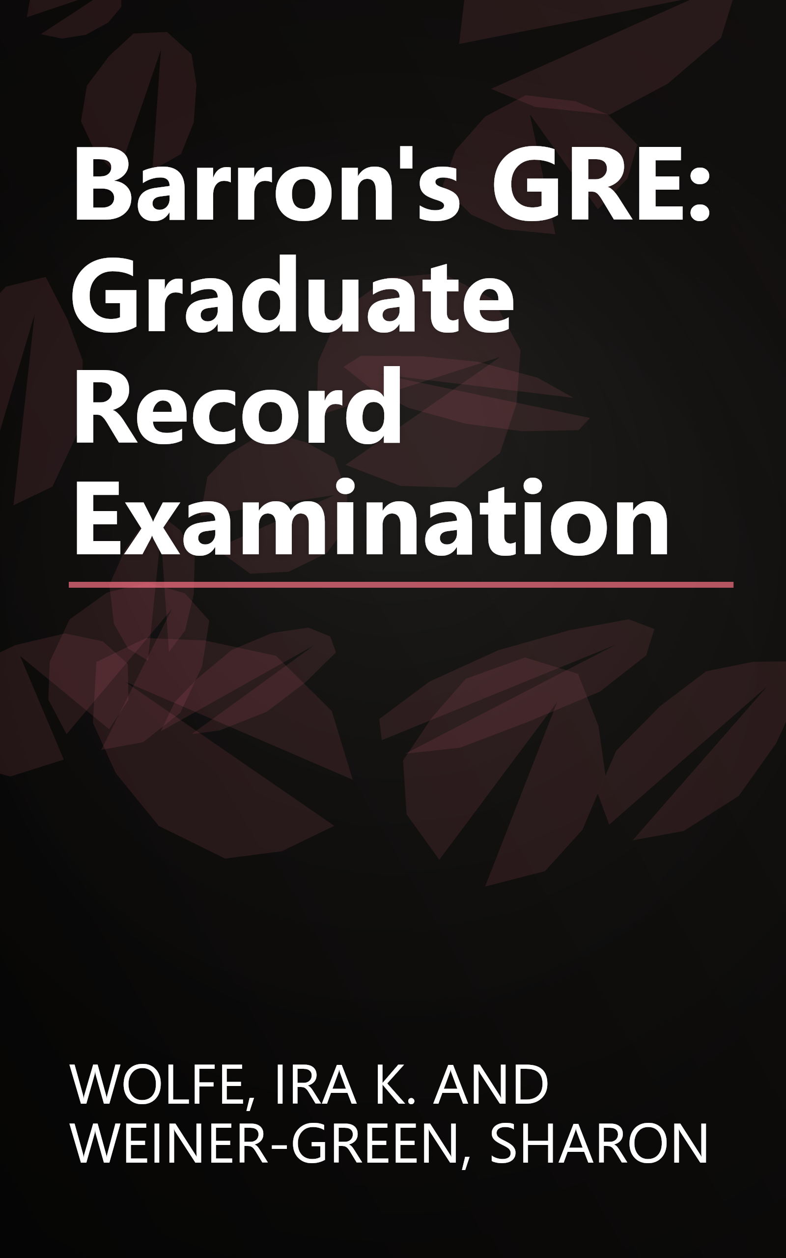 Barron's GRE: Graduate Record Examination book cover