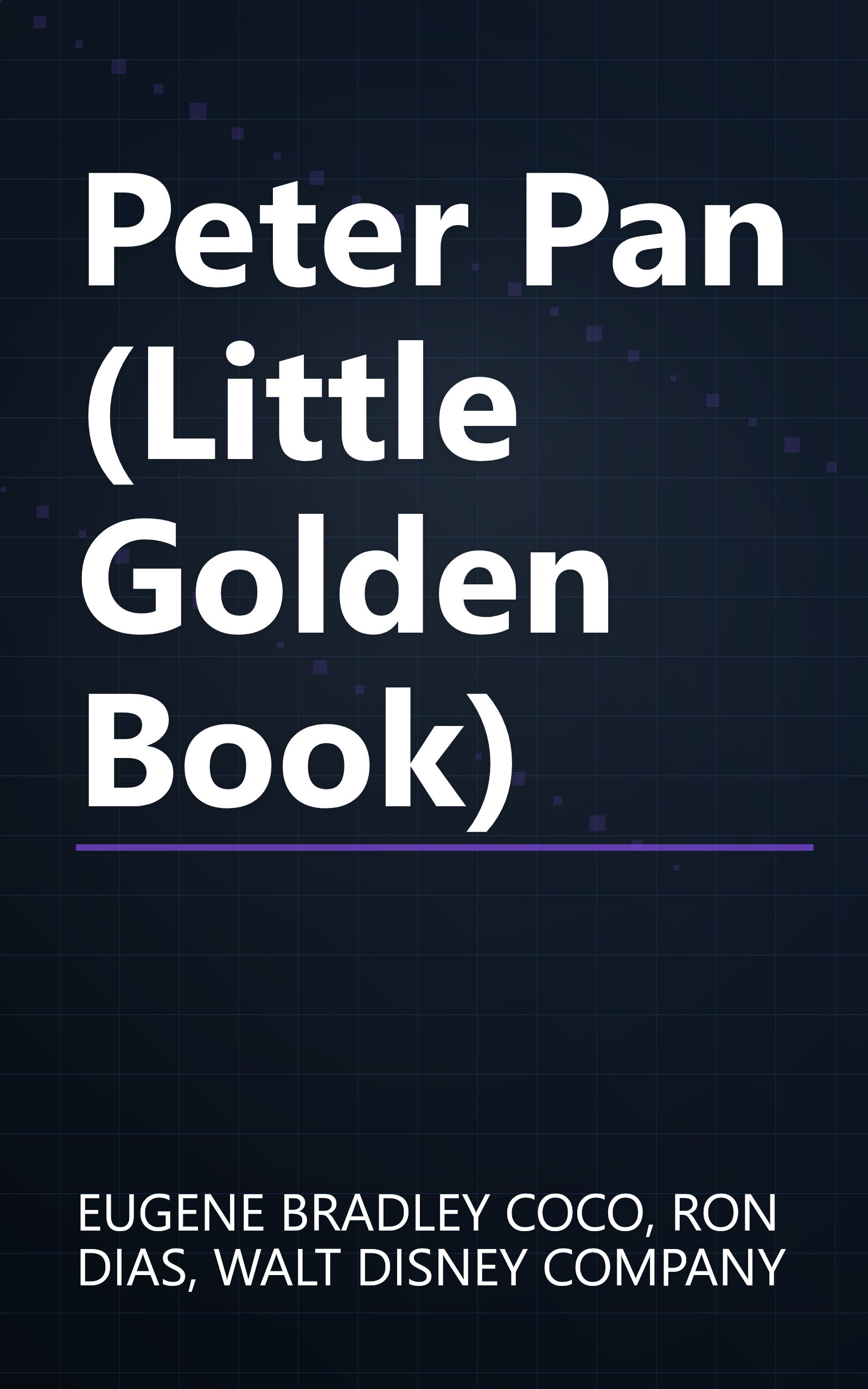 Peter Pan (Little Golden Book) book cover