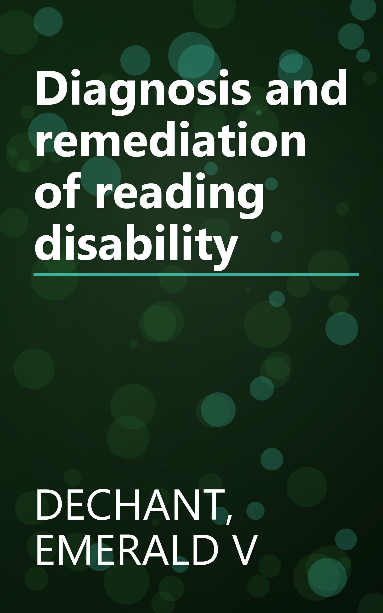 Diagnosis and remediation of reading disability book cover