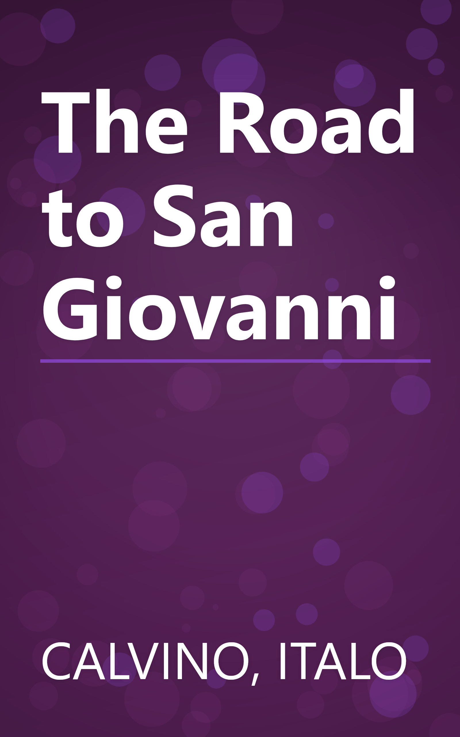 The Road to San Giovanni book cover