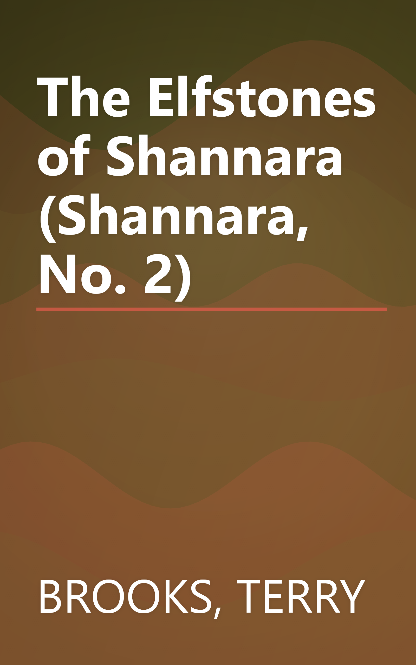 The Elfstones of Shannara (Shannara, No. 2) book cover