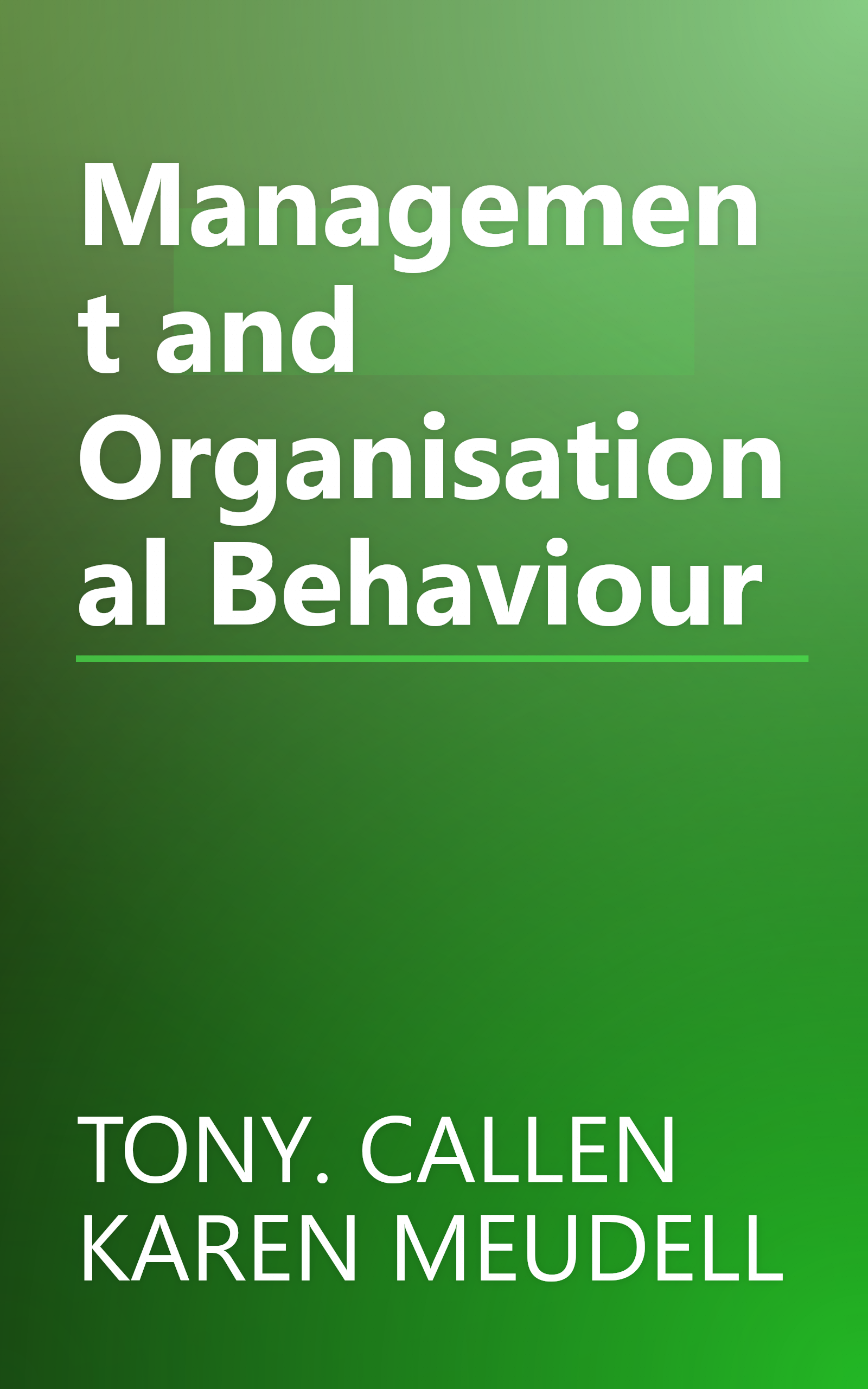 Management and Organisational Behaviour book cover