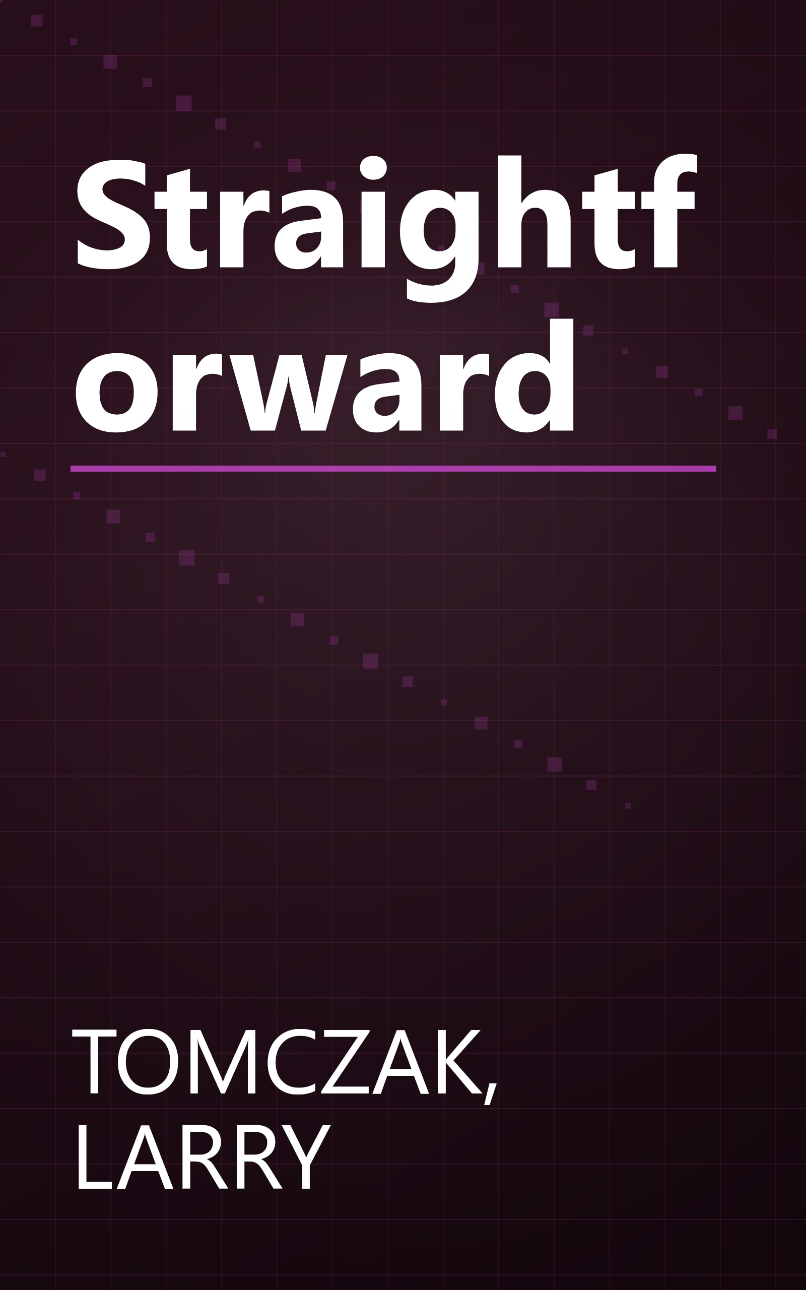 Straightforward book cover