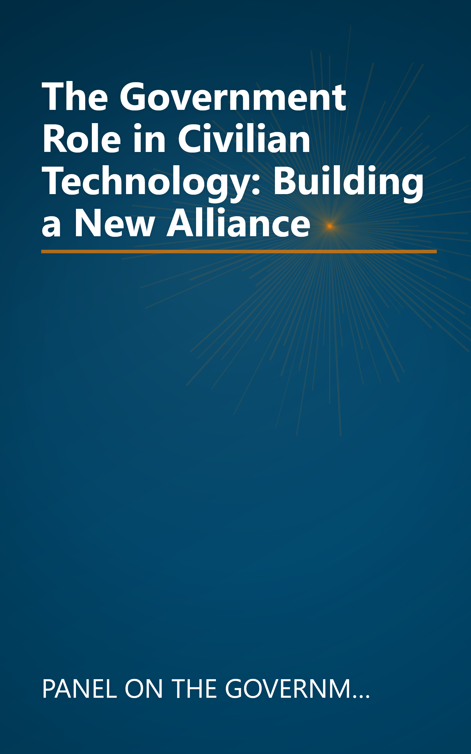 The Government Role in Civilian Technology: Building a New Alliance book cover