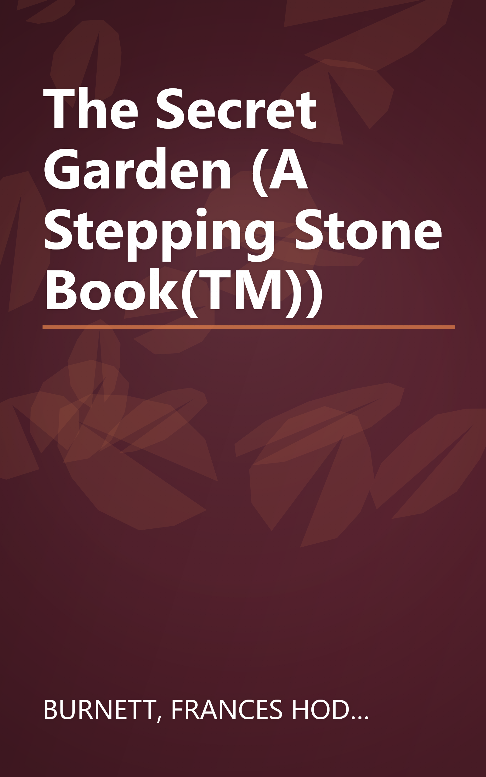 The Secret Garden (A Stepping Stone Book(TM)) book cover