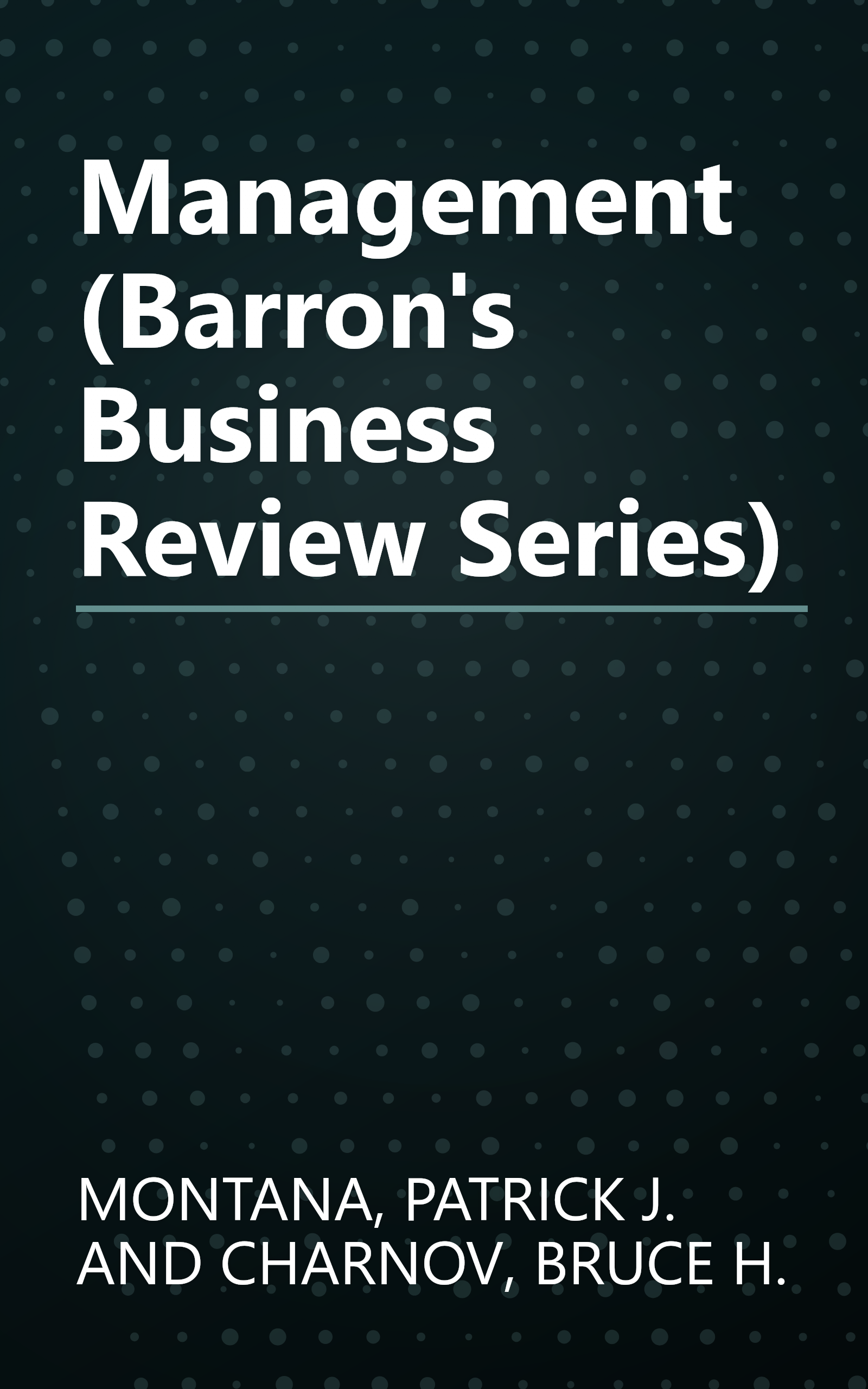 Management (Barron's Business Review Series) book cover