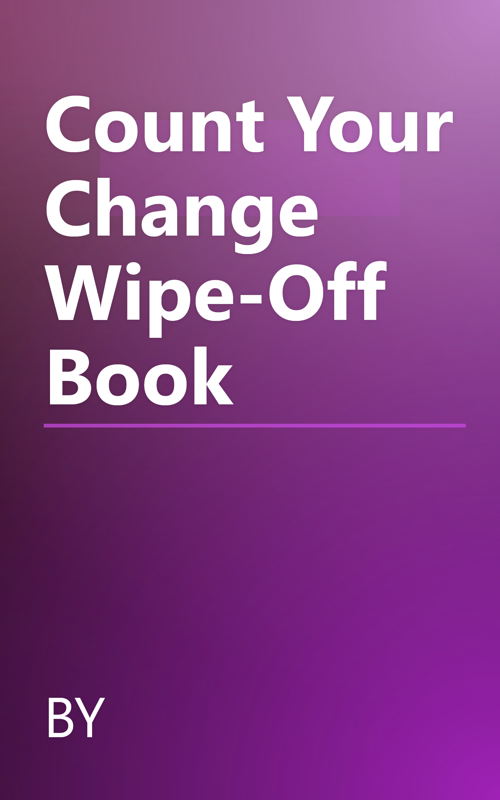 Count Your Change Wipe-Off Book book cover