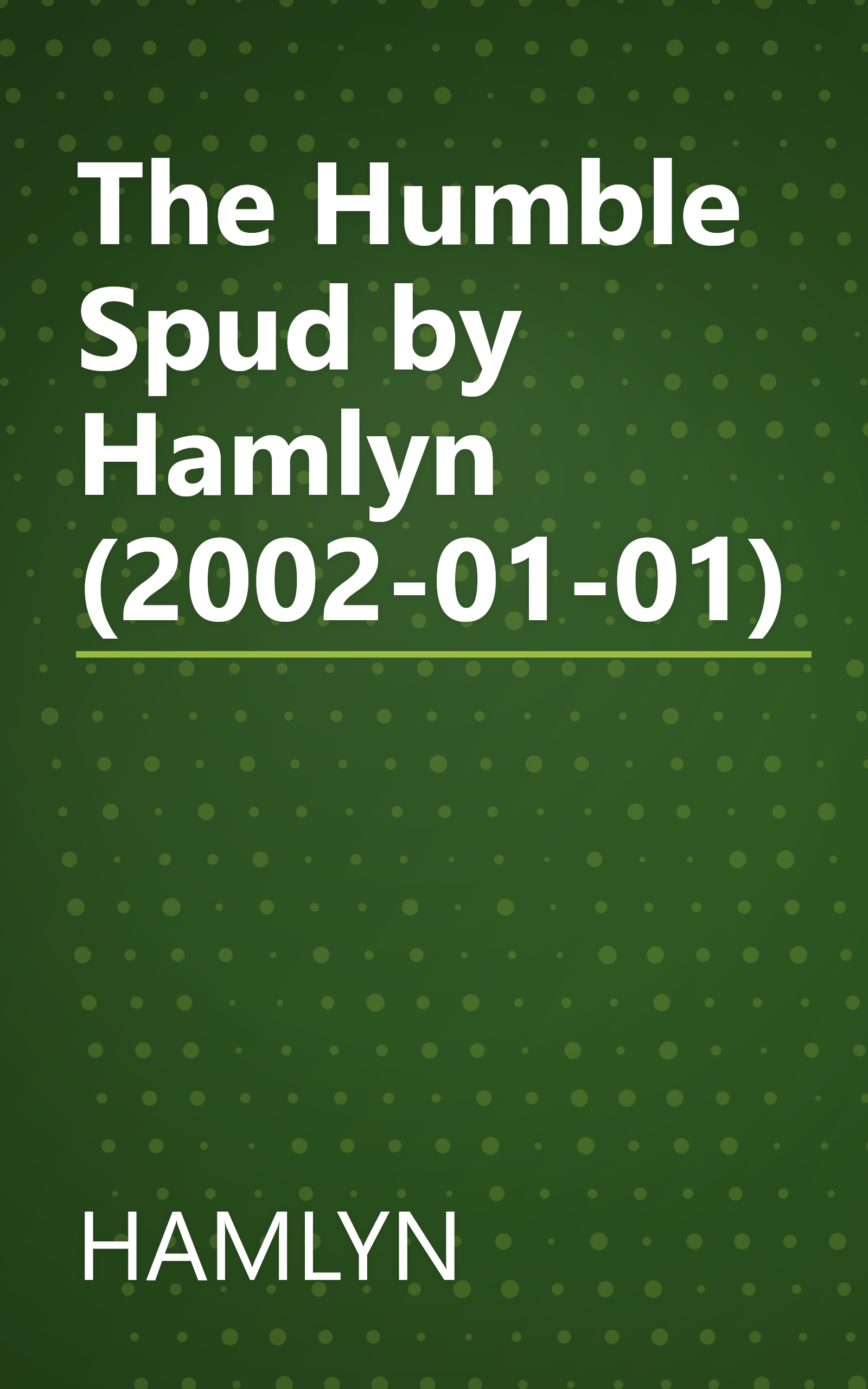 The Humble Spud by Hamlyn (2002-01-01) book cover
