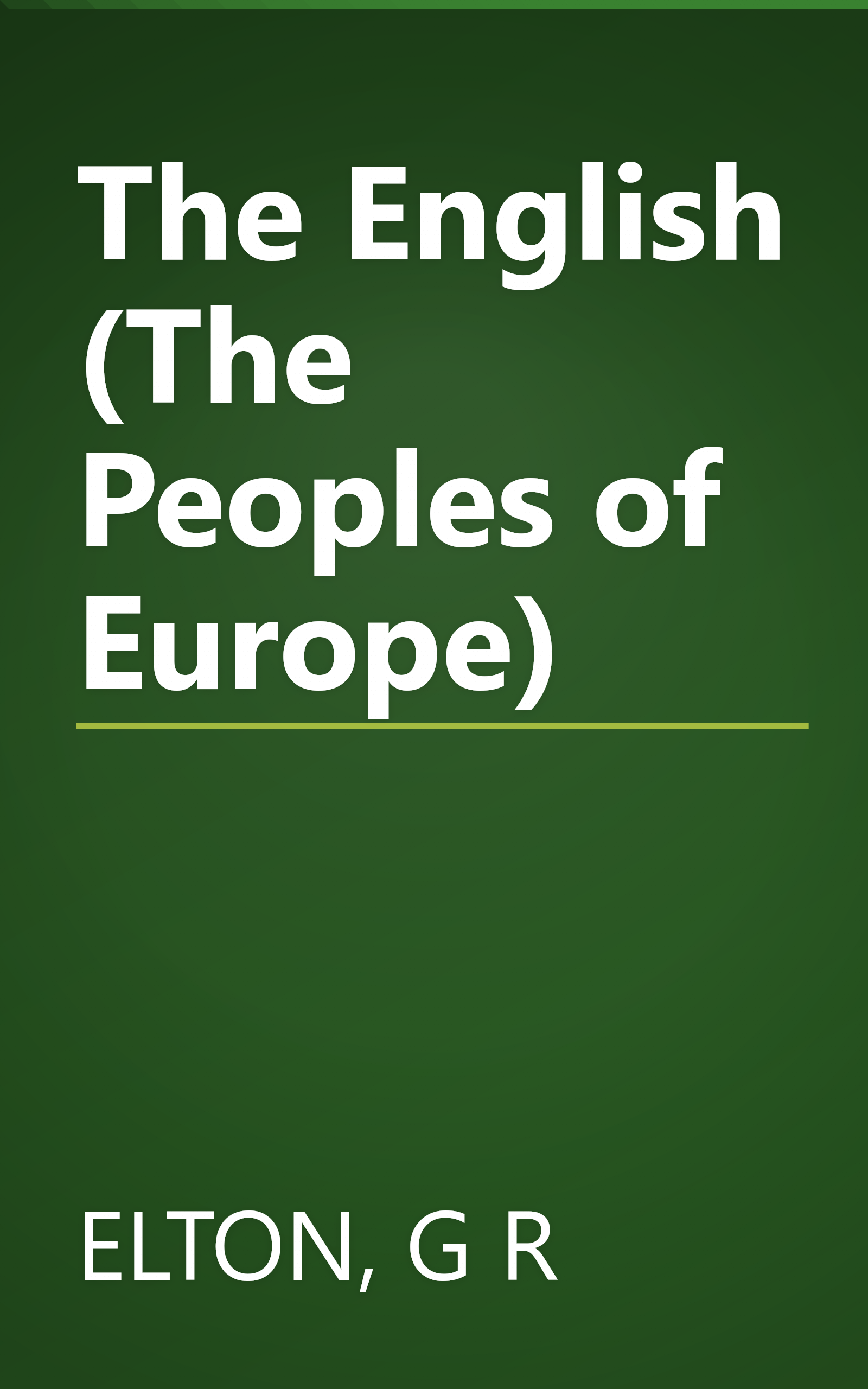 The English (The Peoples of Europe) book cover