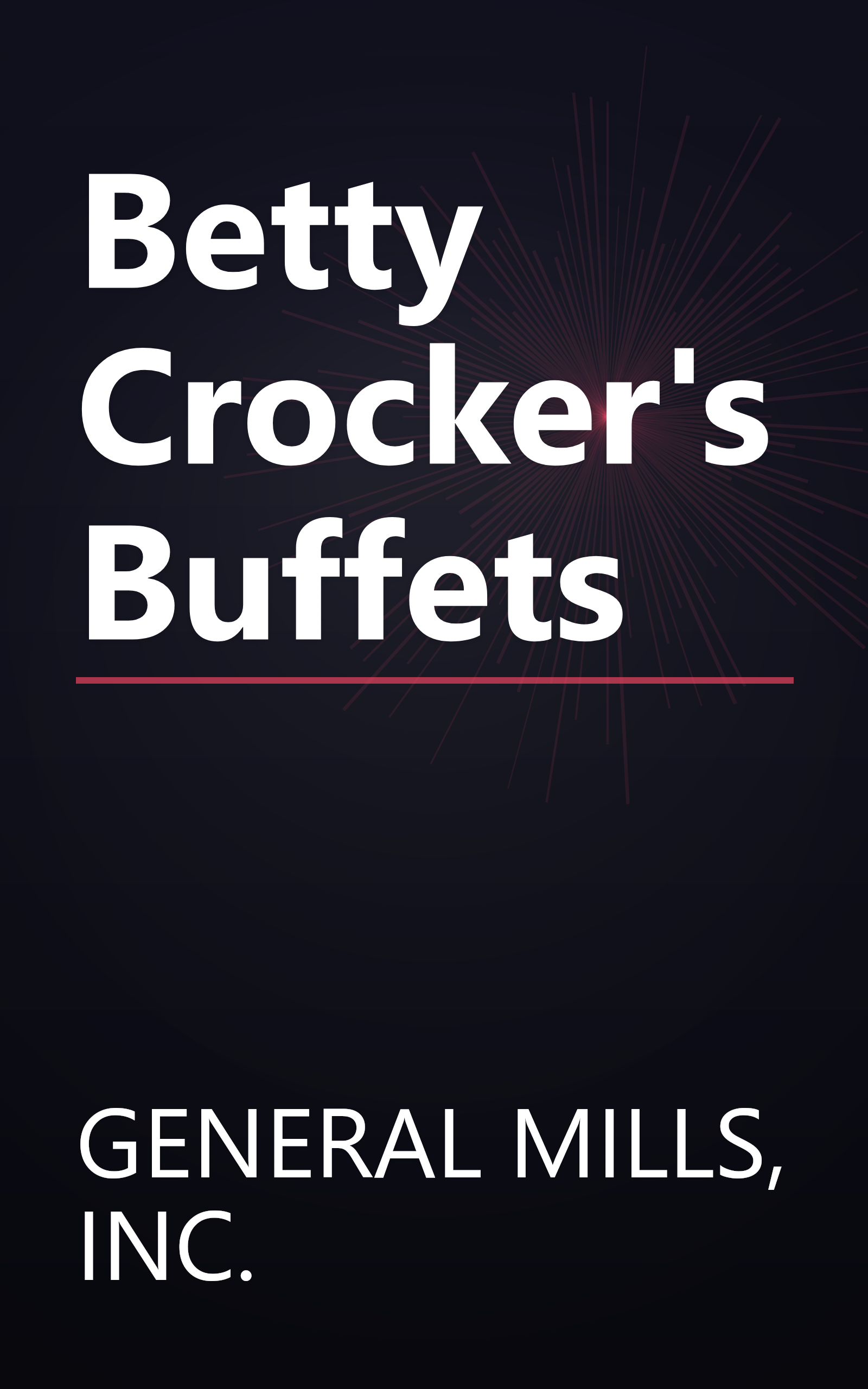 Betty Crocker's Buffets book cover