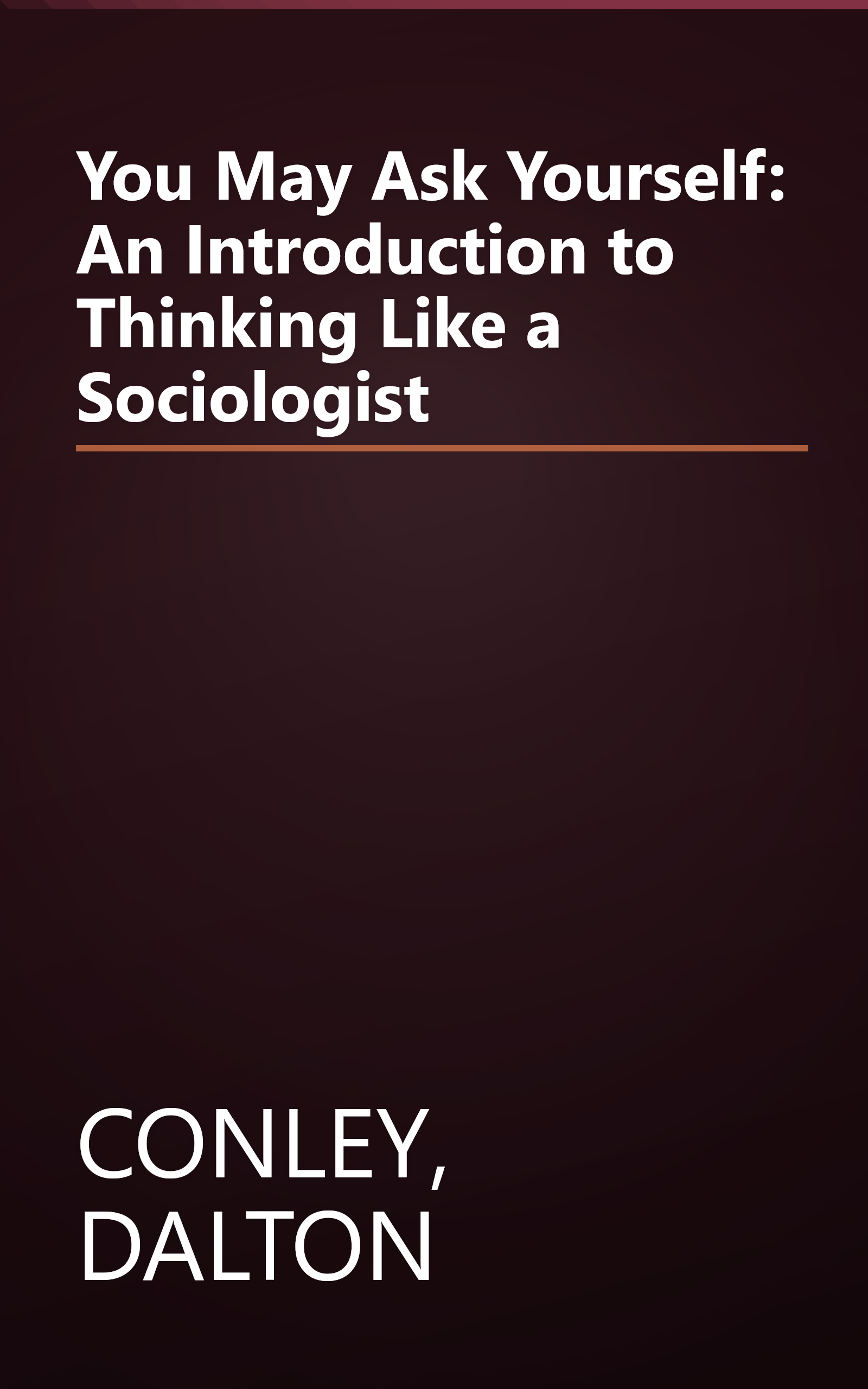 You May Ask Yourself: An Introduction to Thinking Like a Sociologist book cover