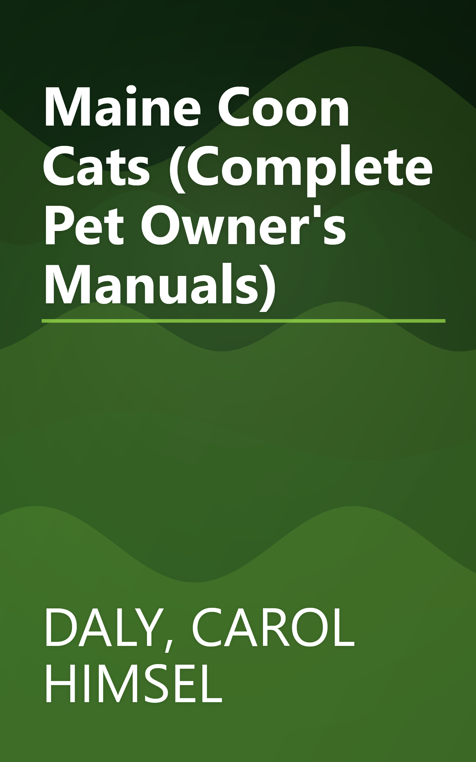Maine Coon Cats (Complete Pet Owner's Manuals) book cover