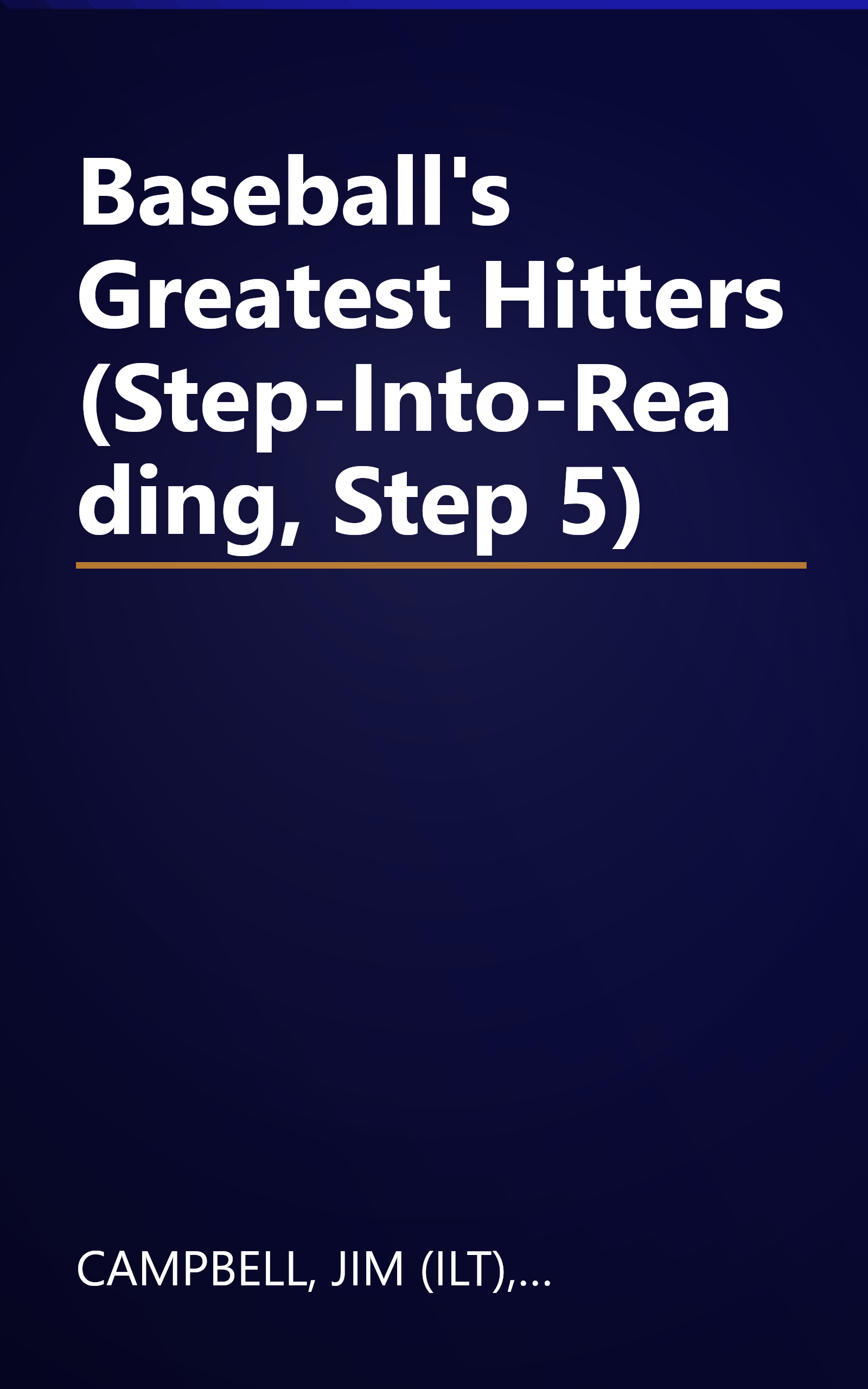 Baseball's Greatest Hitters (Step-Into-Reading, Step 5) book cover
