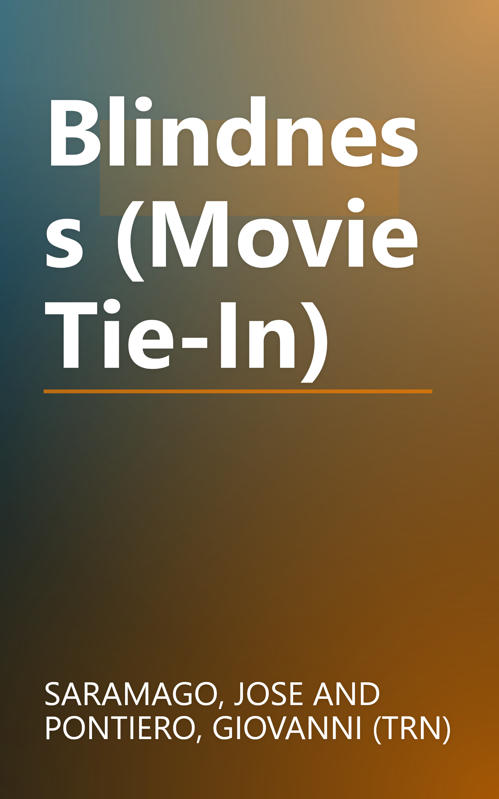 Blindness (Movie Tie-In) book cover