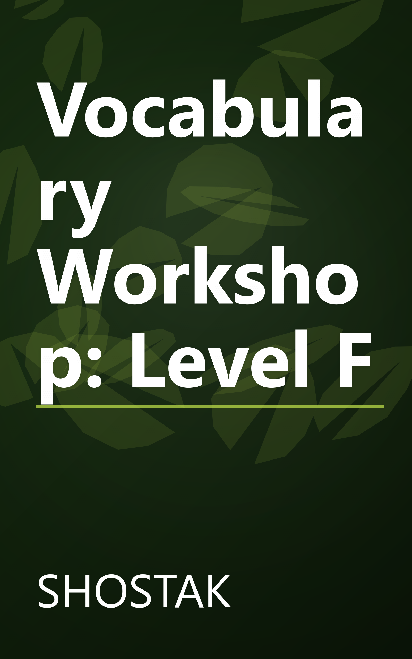 Vocabulary Workshop: Level F book cover