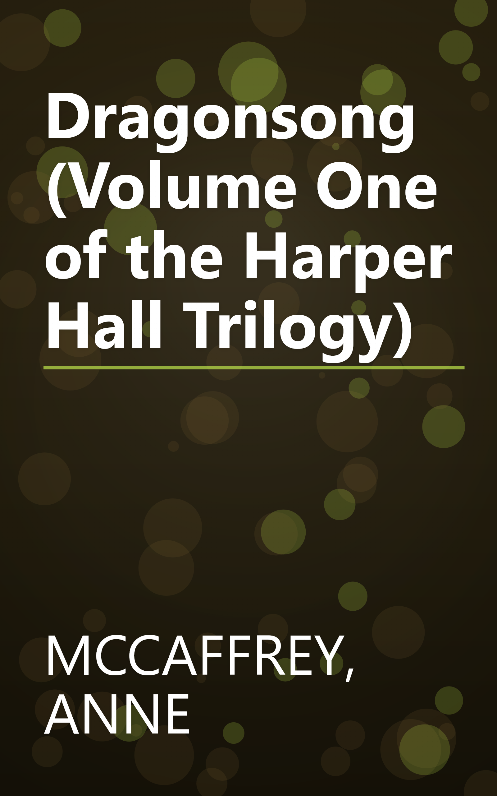 Dragonsong (Volume One of the Harper Hall Trilogy) book cover