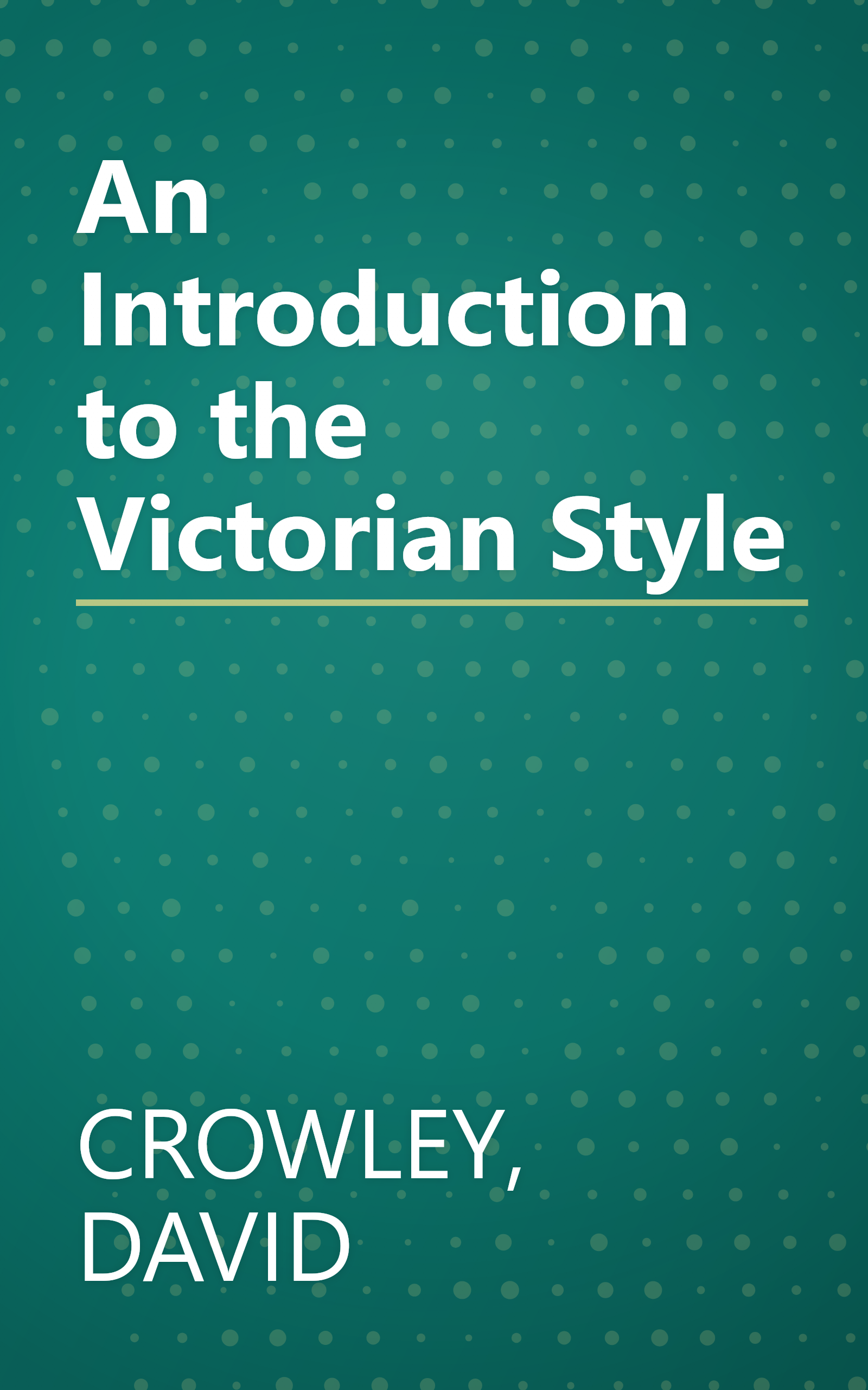 An Introduction to the Victorian Style book cover