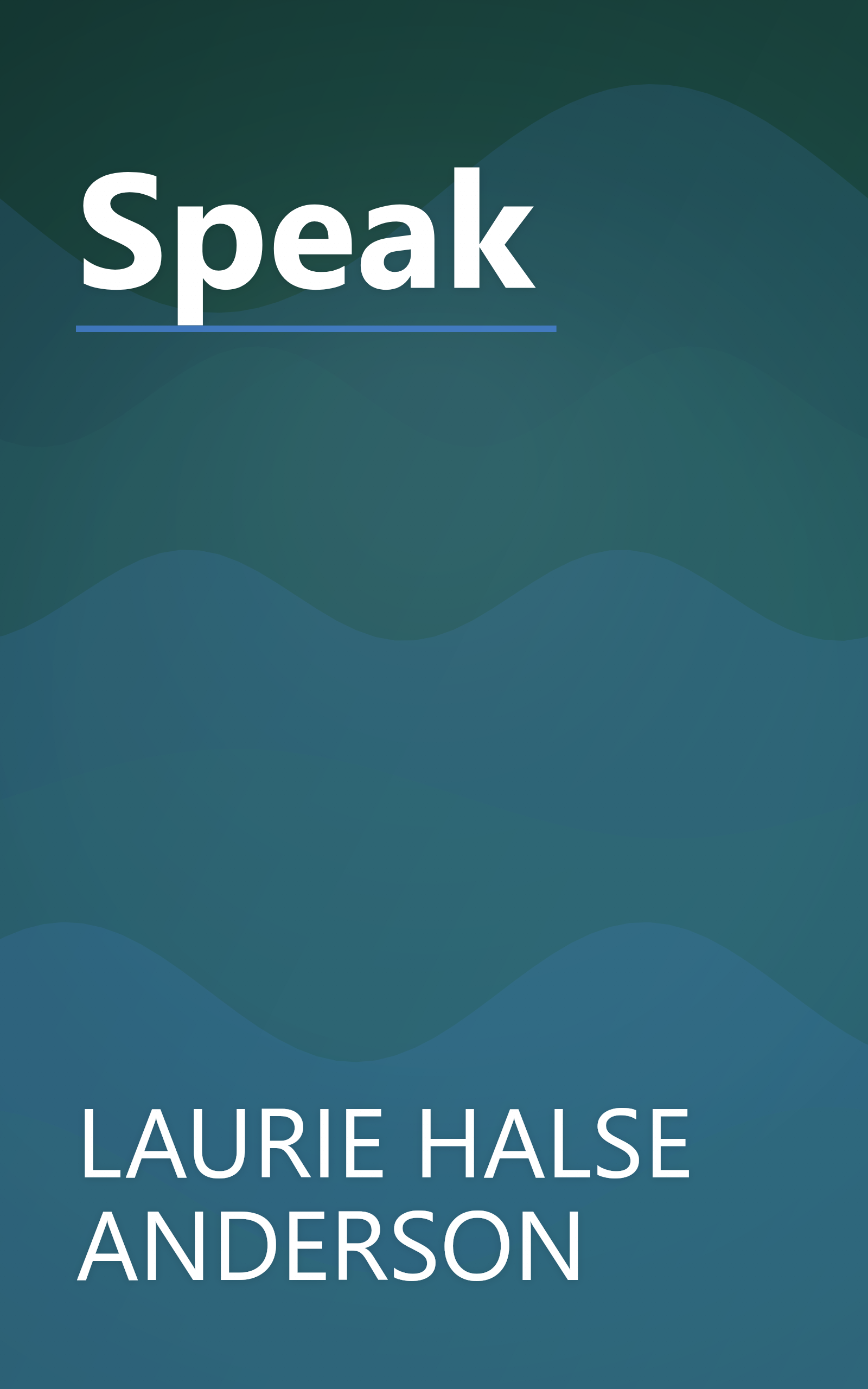 Speak book cover