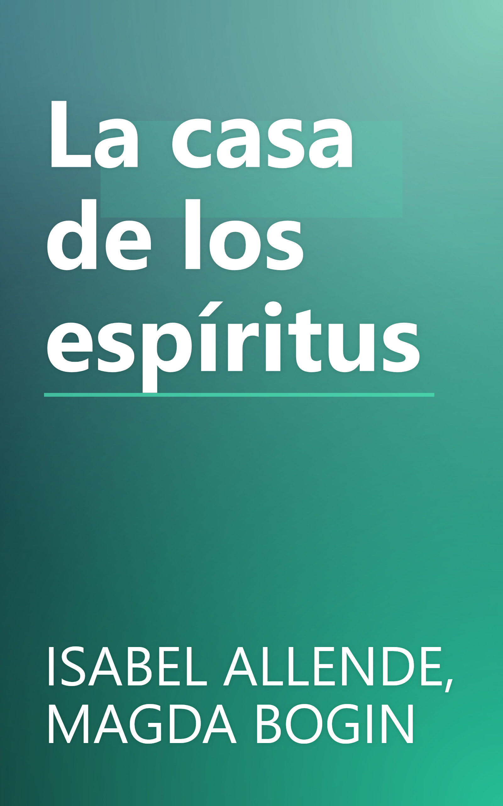 La casa de los espíritus book cover