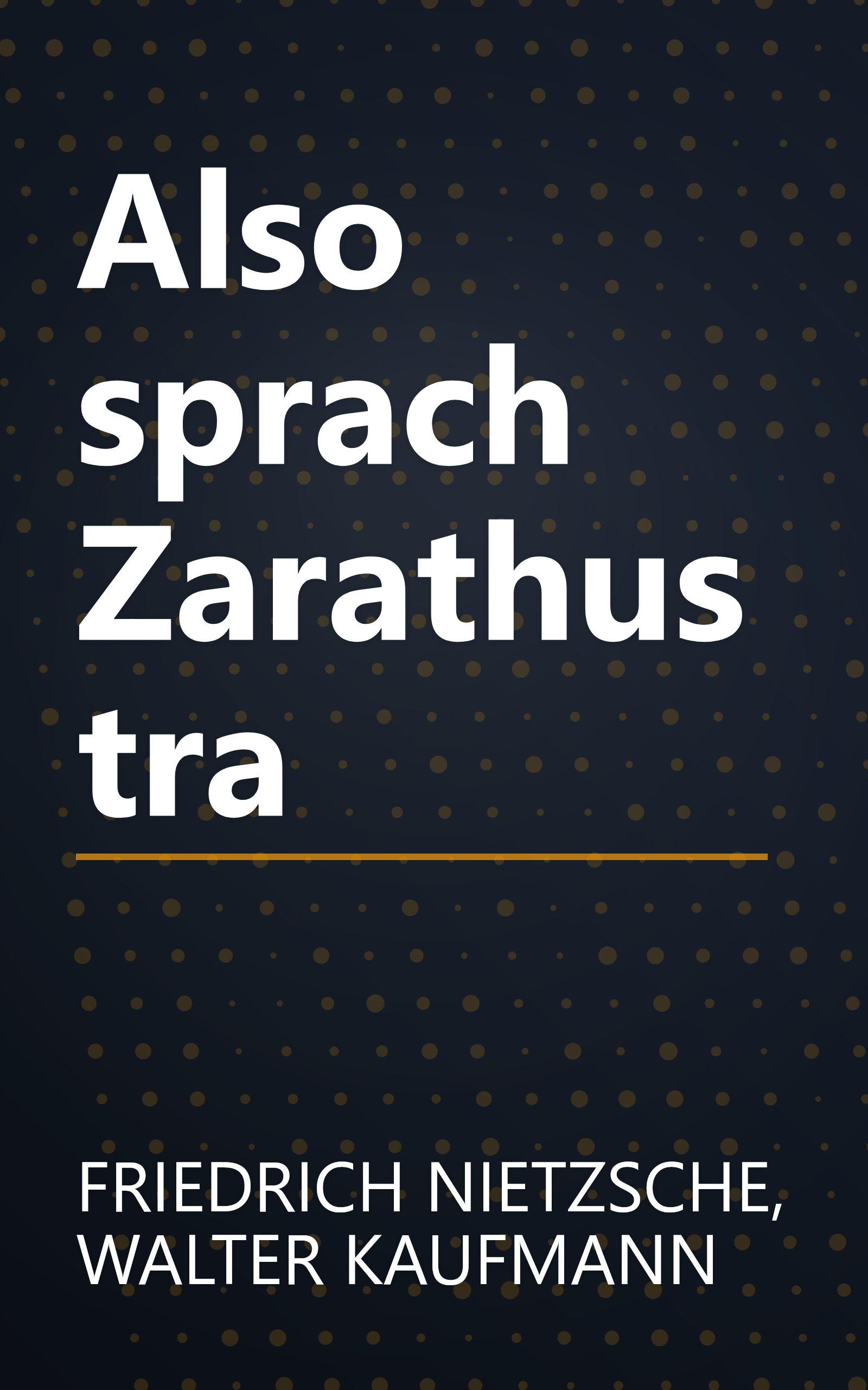 Also sprach Zarathustra book cover