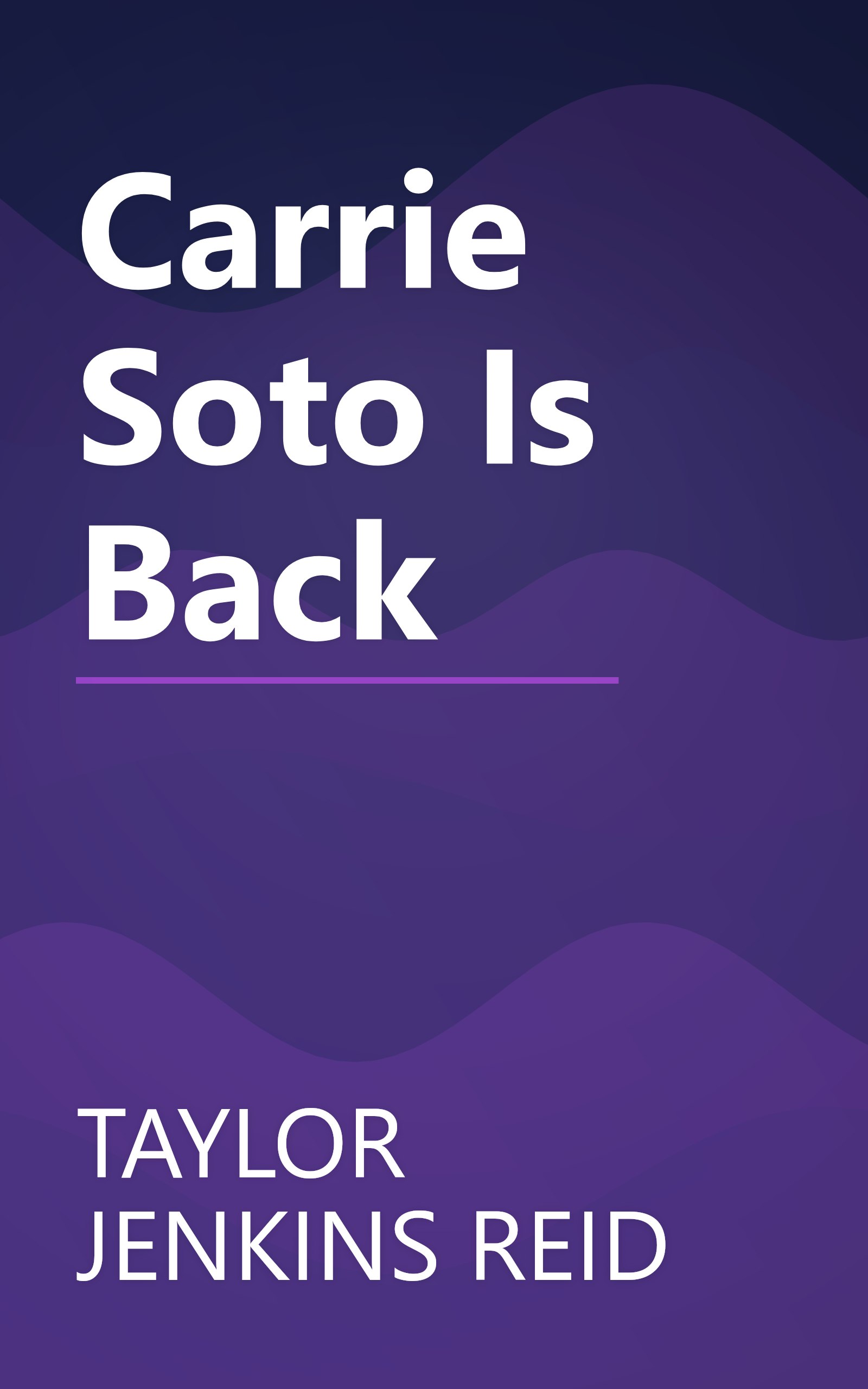 Carrie Soto Is Back book cover