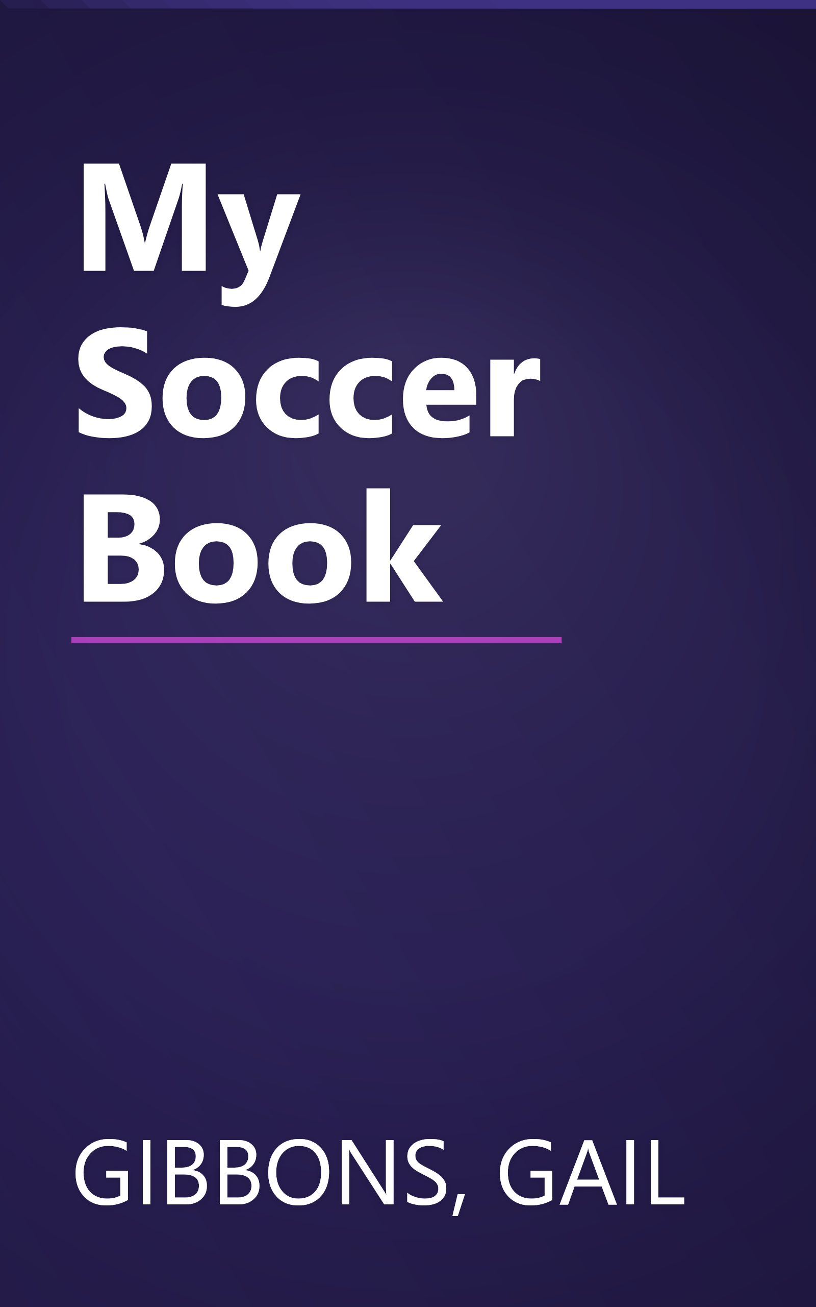 My Soccer Book book cover