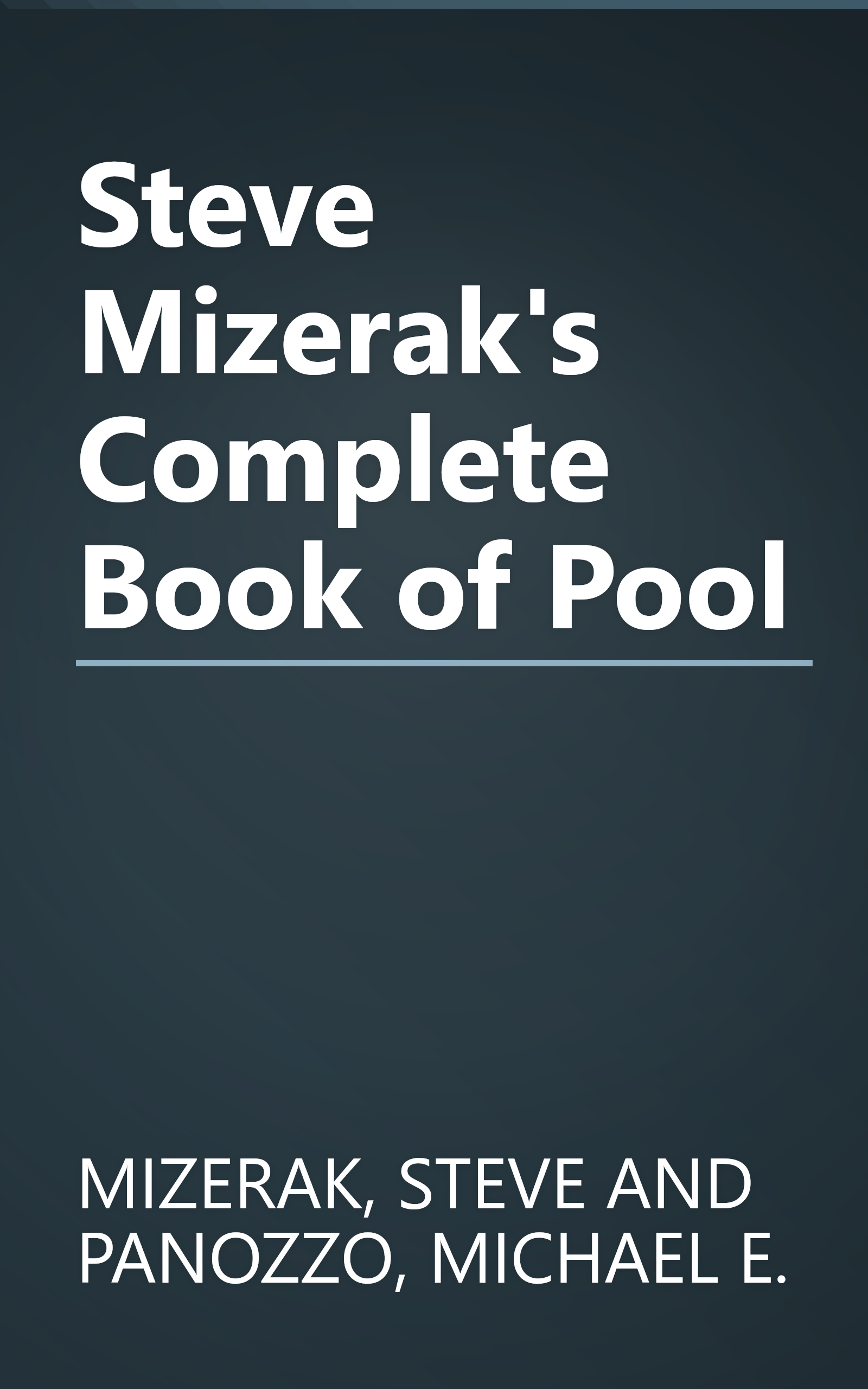 Steve Mizerak's Complete Book of Pool book cover