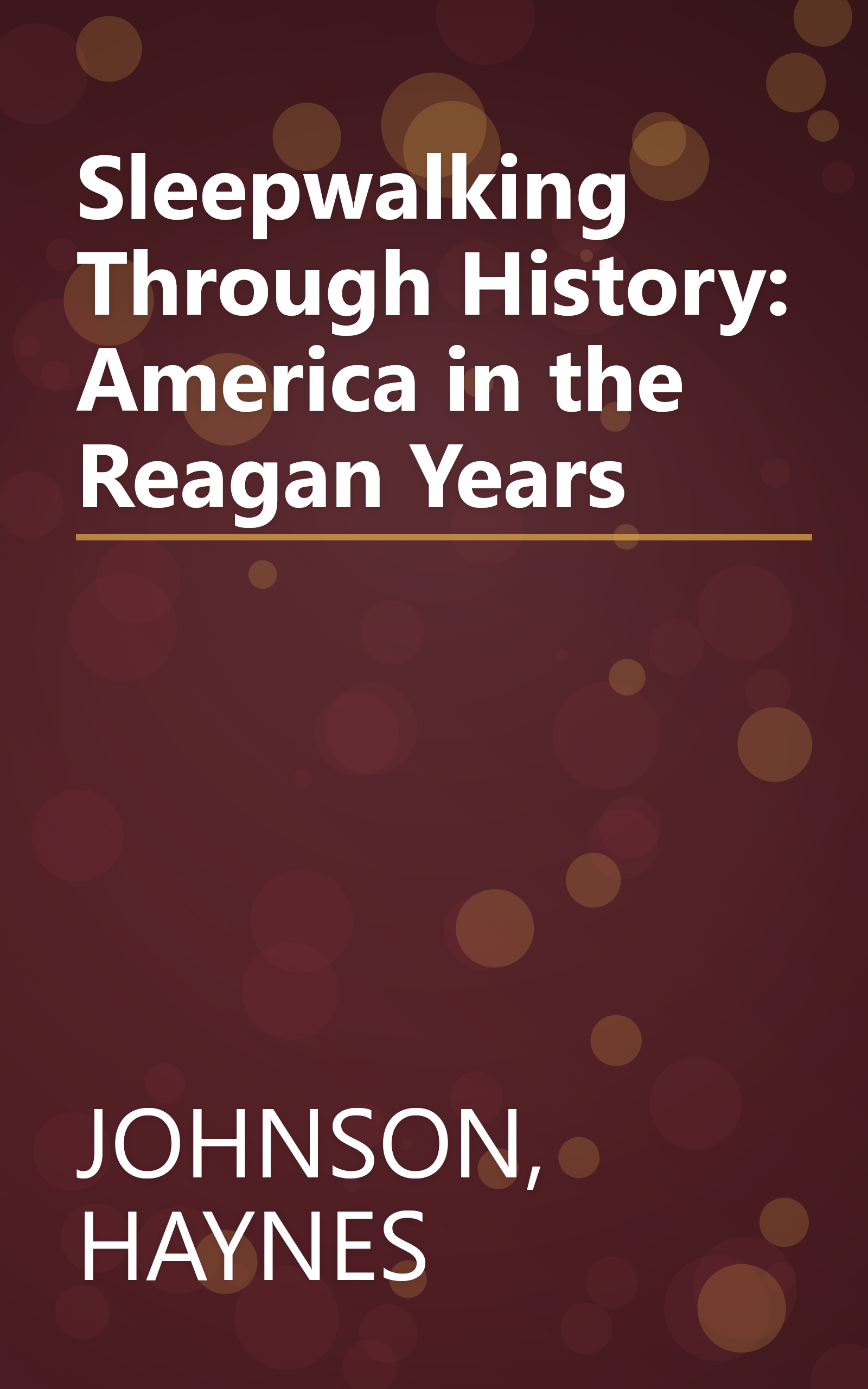Sleepwalking Through History: America in the Reagan Years book cover