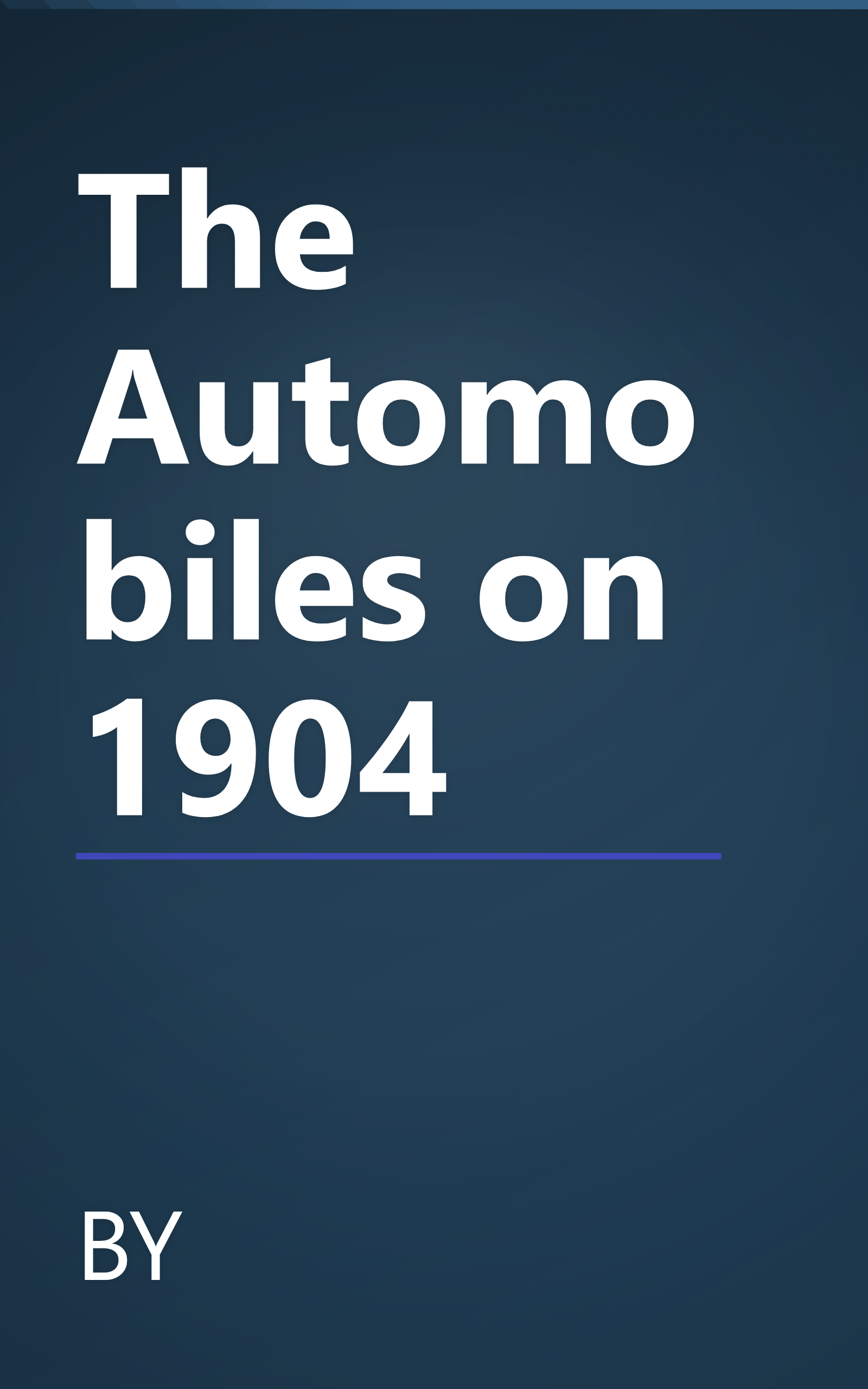 The Automobiles on 1904 book cover