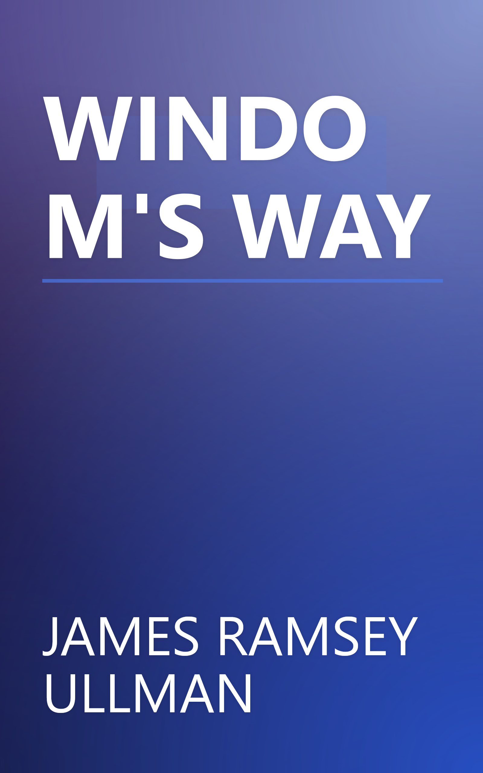 WINDOM'S WAY book cover