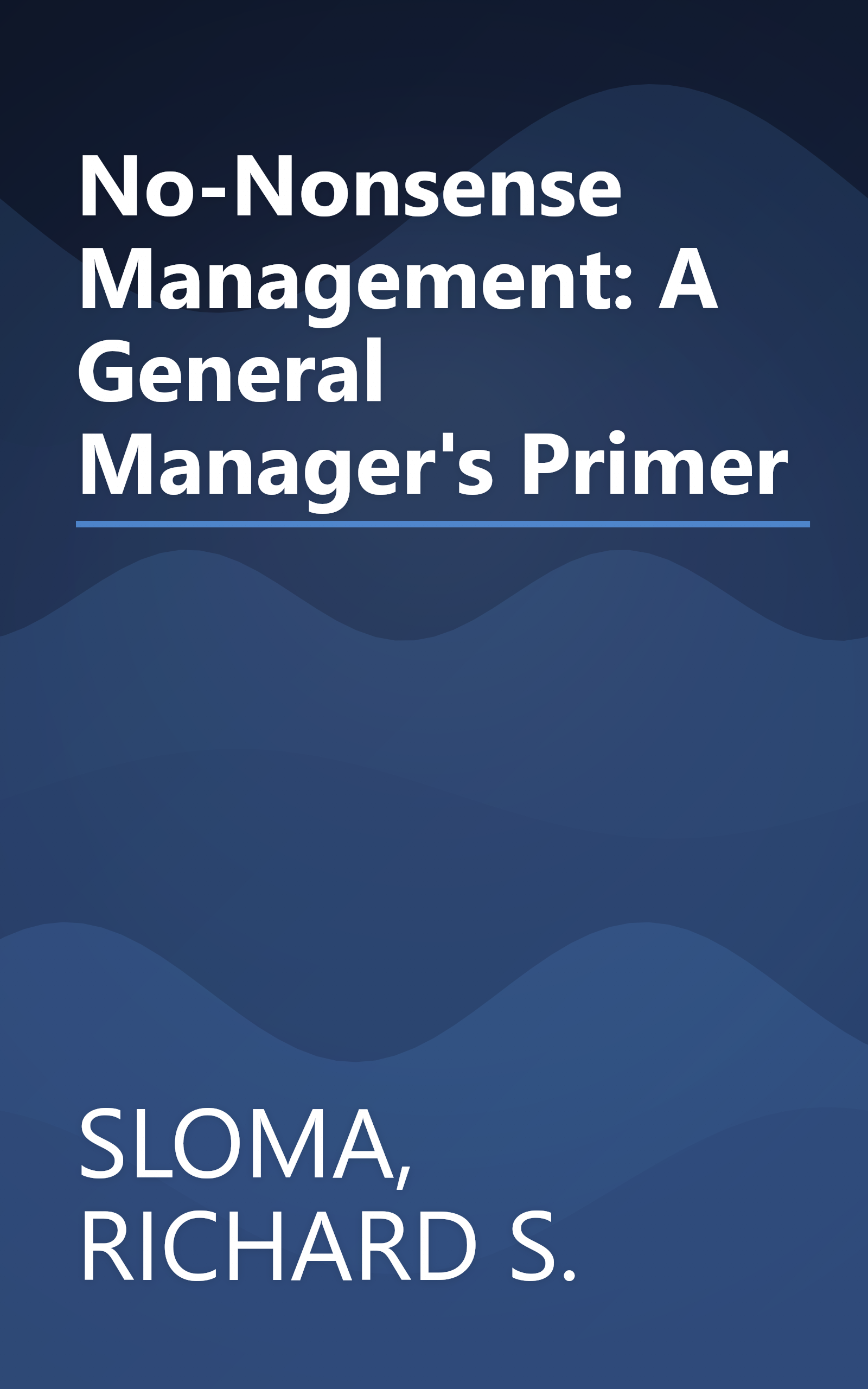 No-Nonsense Management: A General Manager's Primer book cover