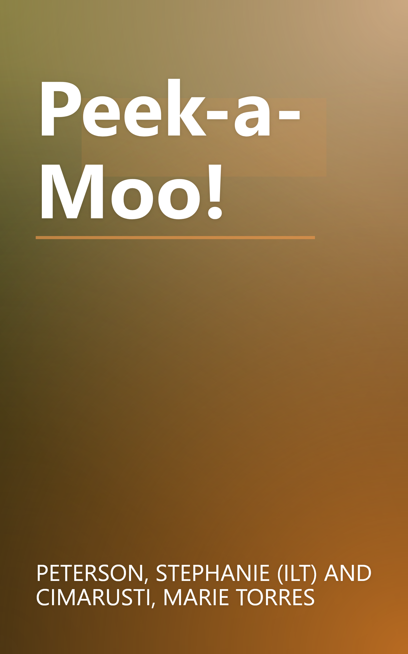 Peek-a-Moo! book cover