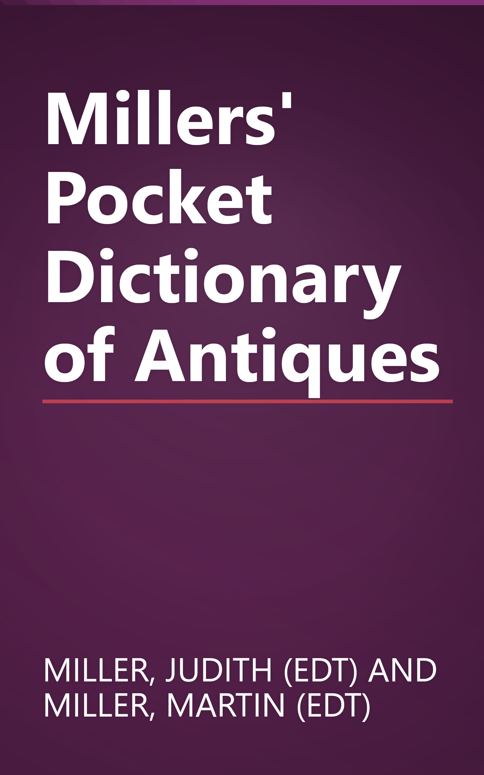Millers' Pocket Dictionary of Antiques book cover