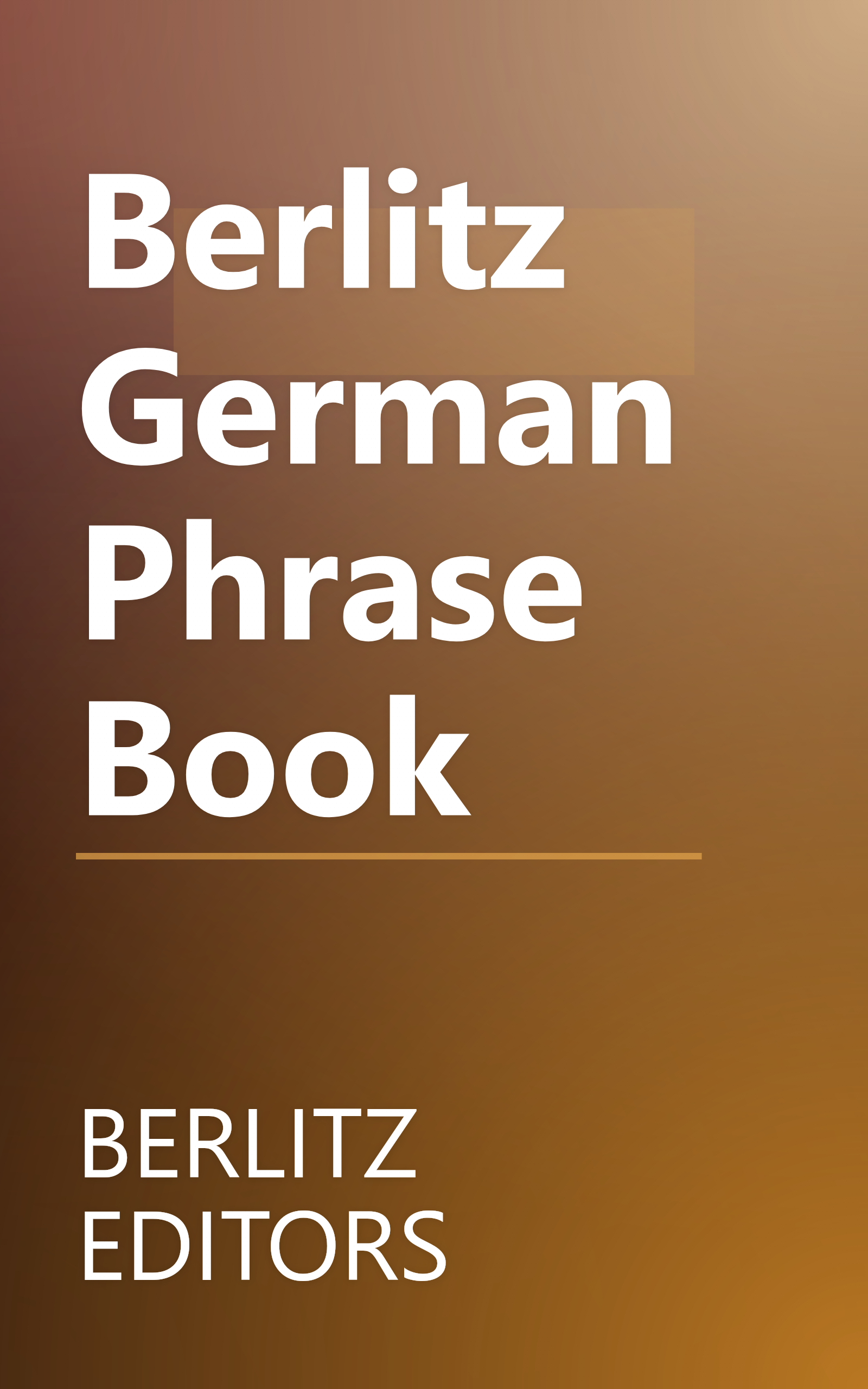 Berlitz German Phrase Book book cover