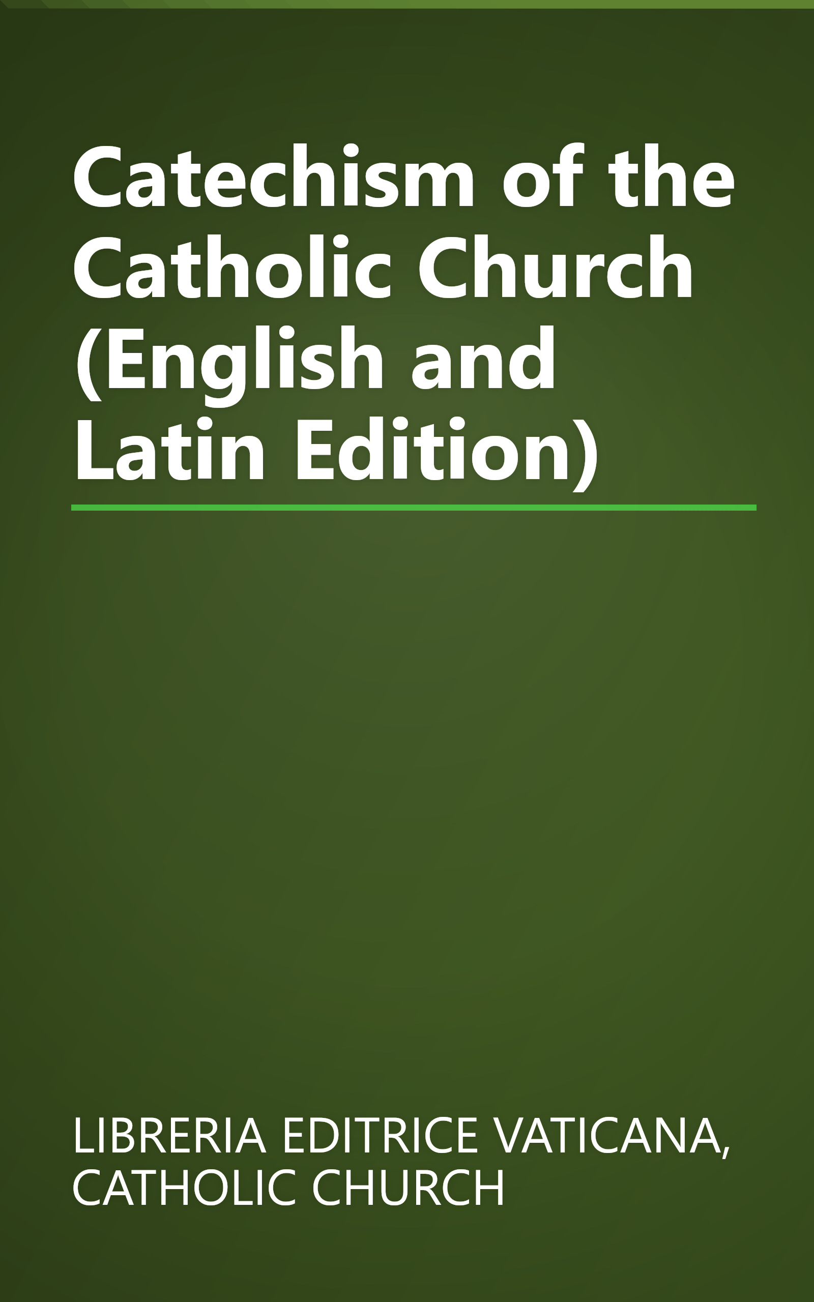 Catechism of the Catholic Church (English and Latin Edition) book cover