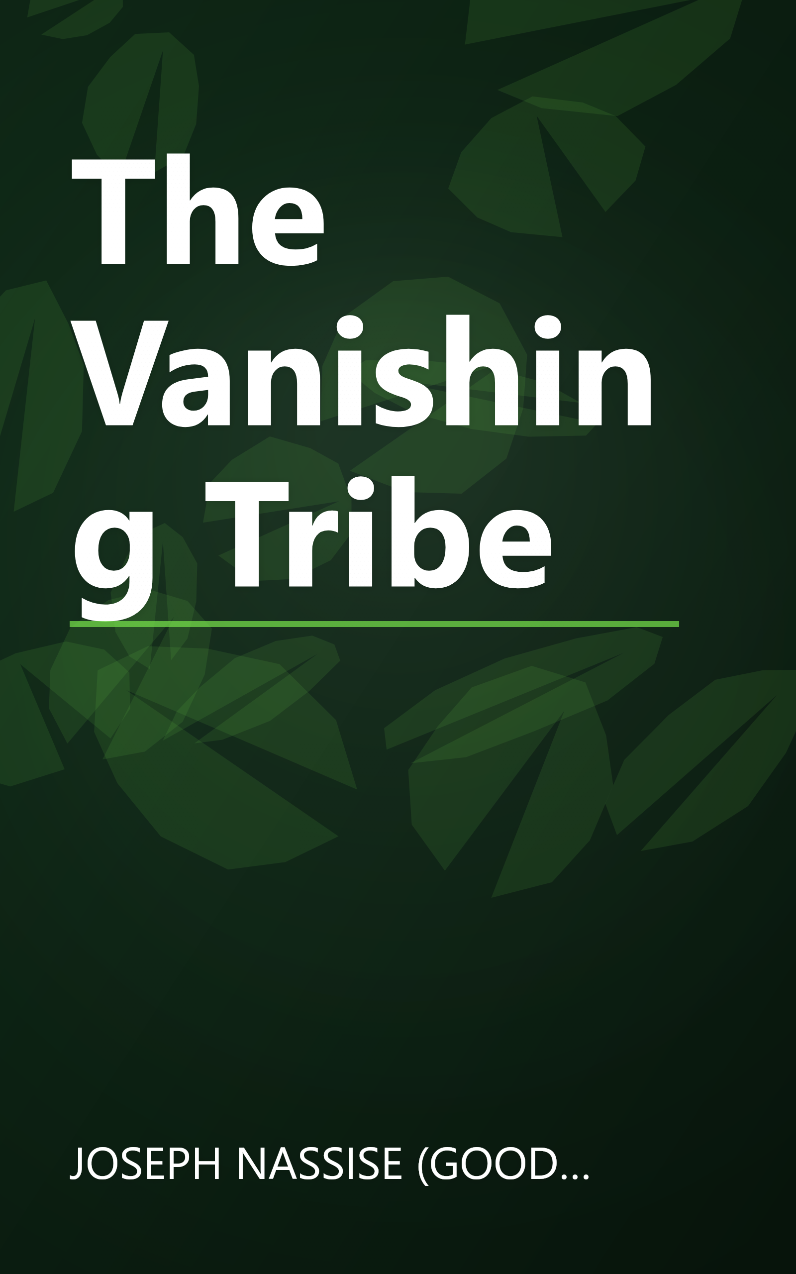 The Vanishing Tribe book cover