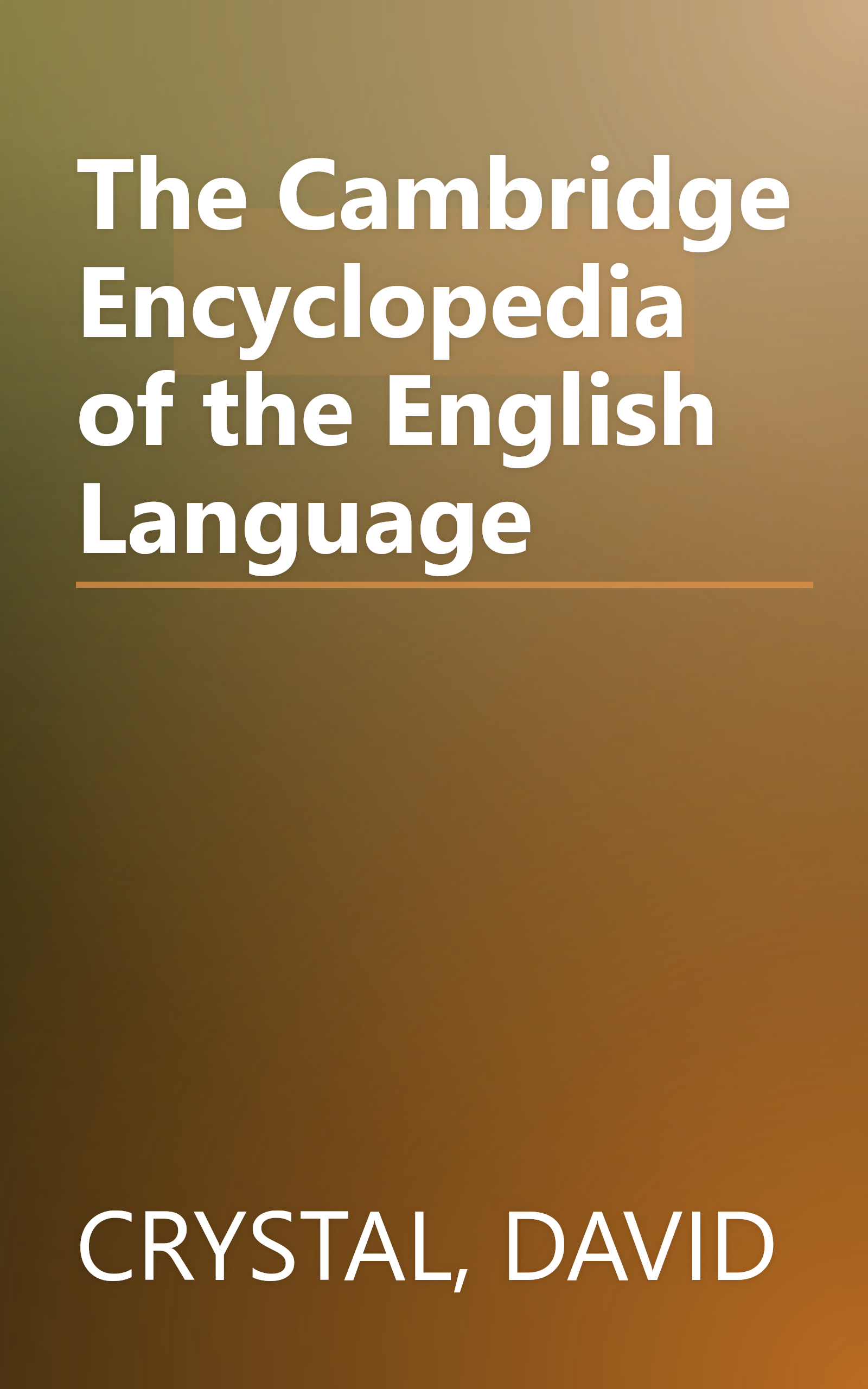 The Cambridge Encyclopedia of the English Language book cover