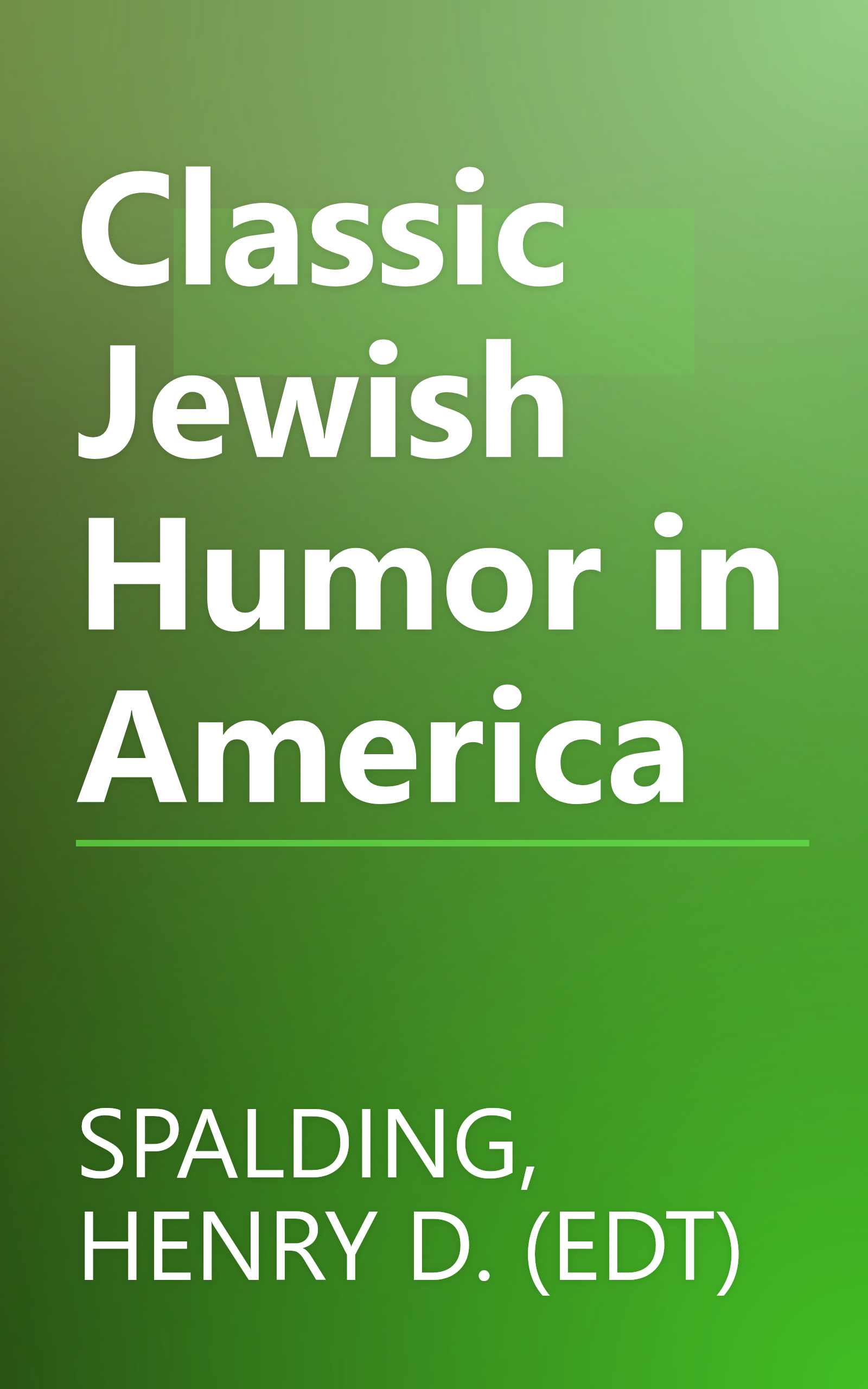 Classic Jewish Humor in America book cover