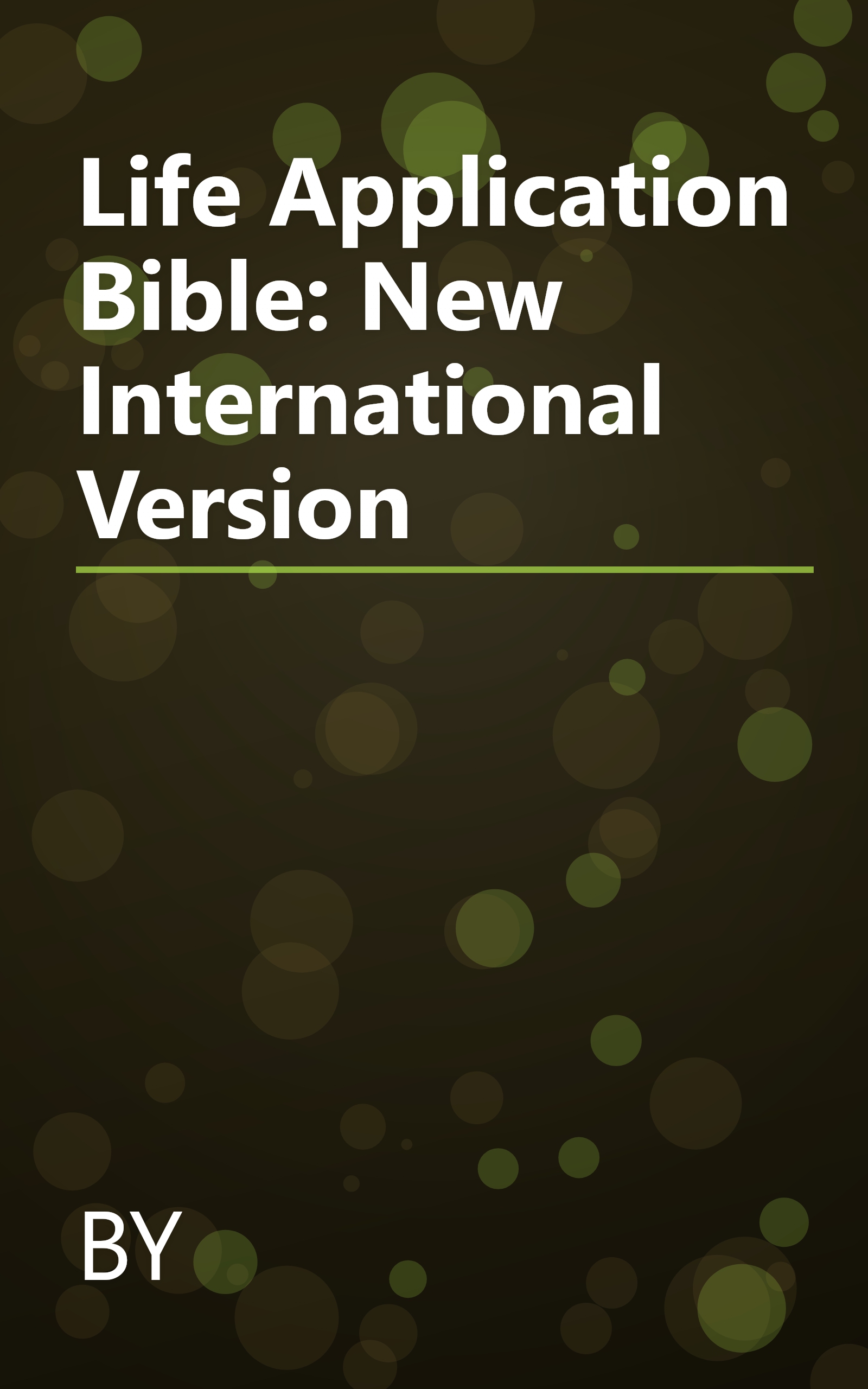 Life Application Bible: New International Version book cover