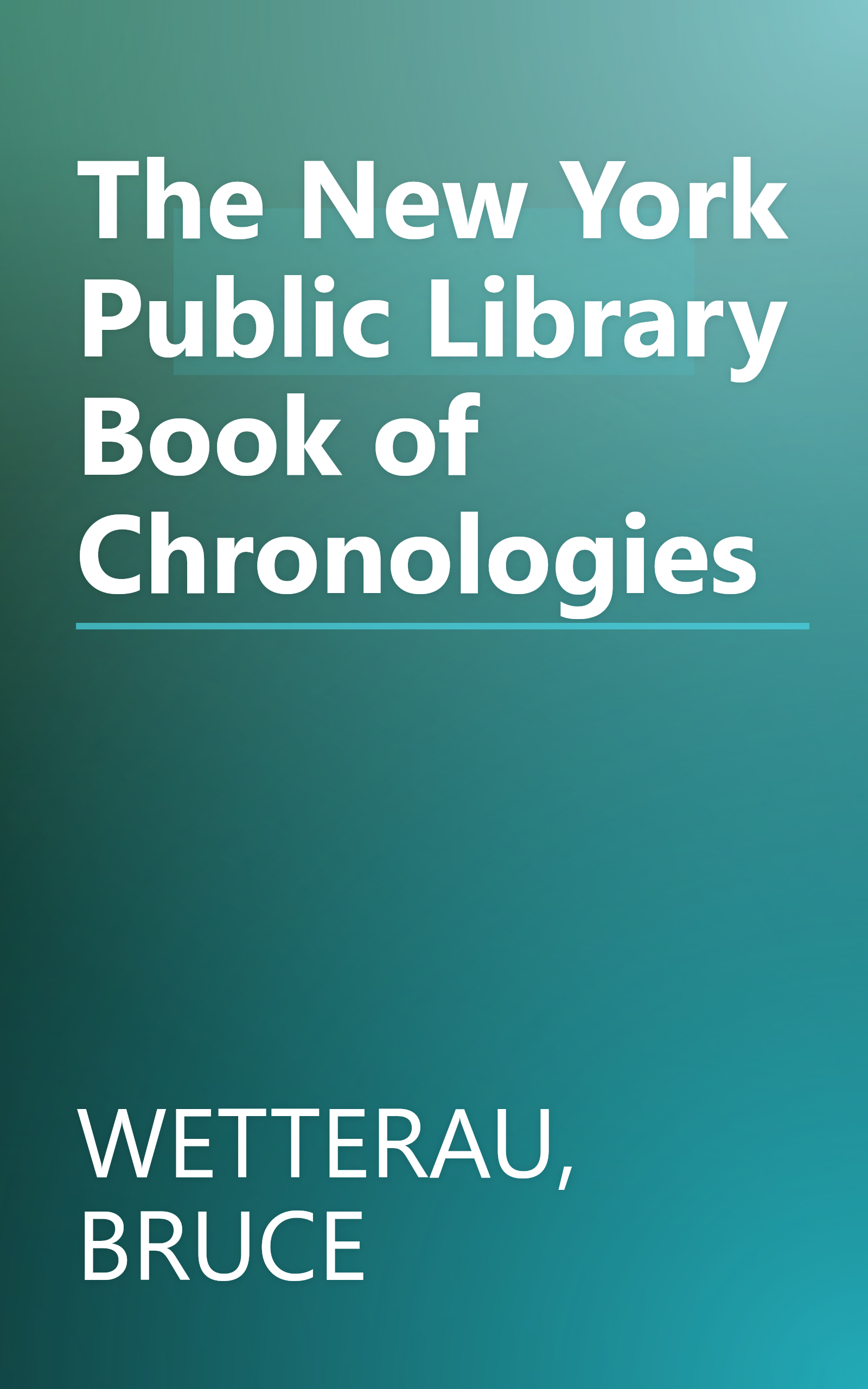 The New York Public Library Book of Chronologies book cover