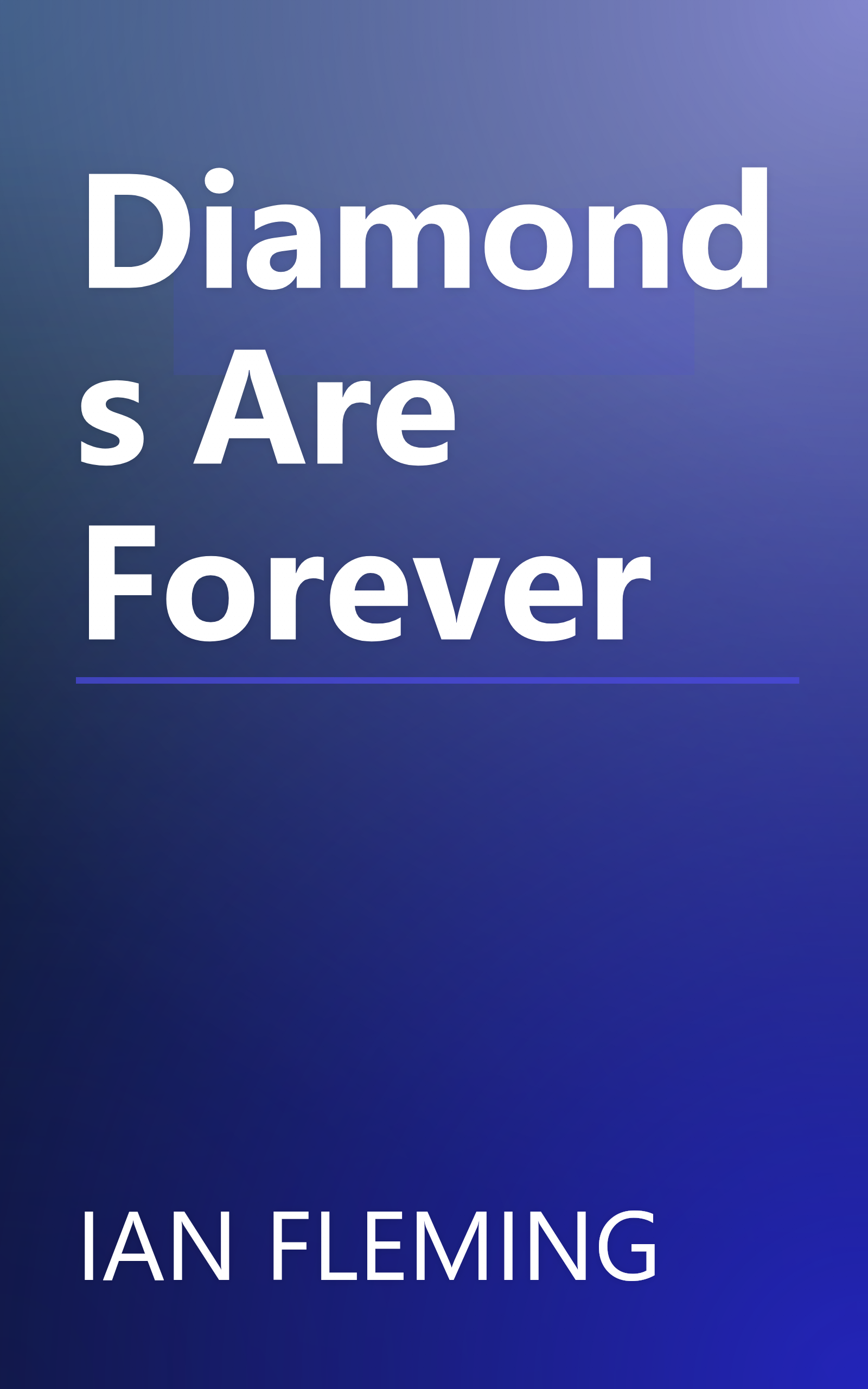Diamonds Are Forever book cover