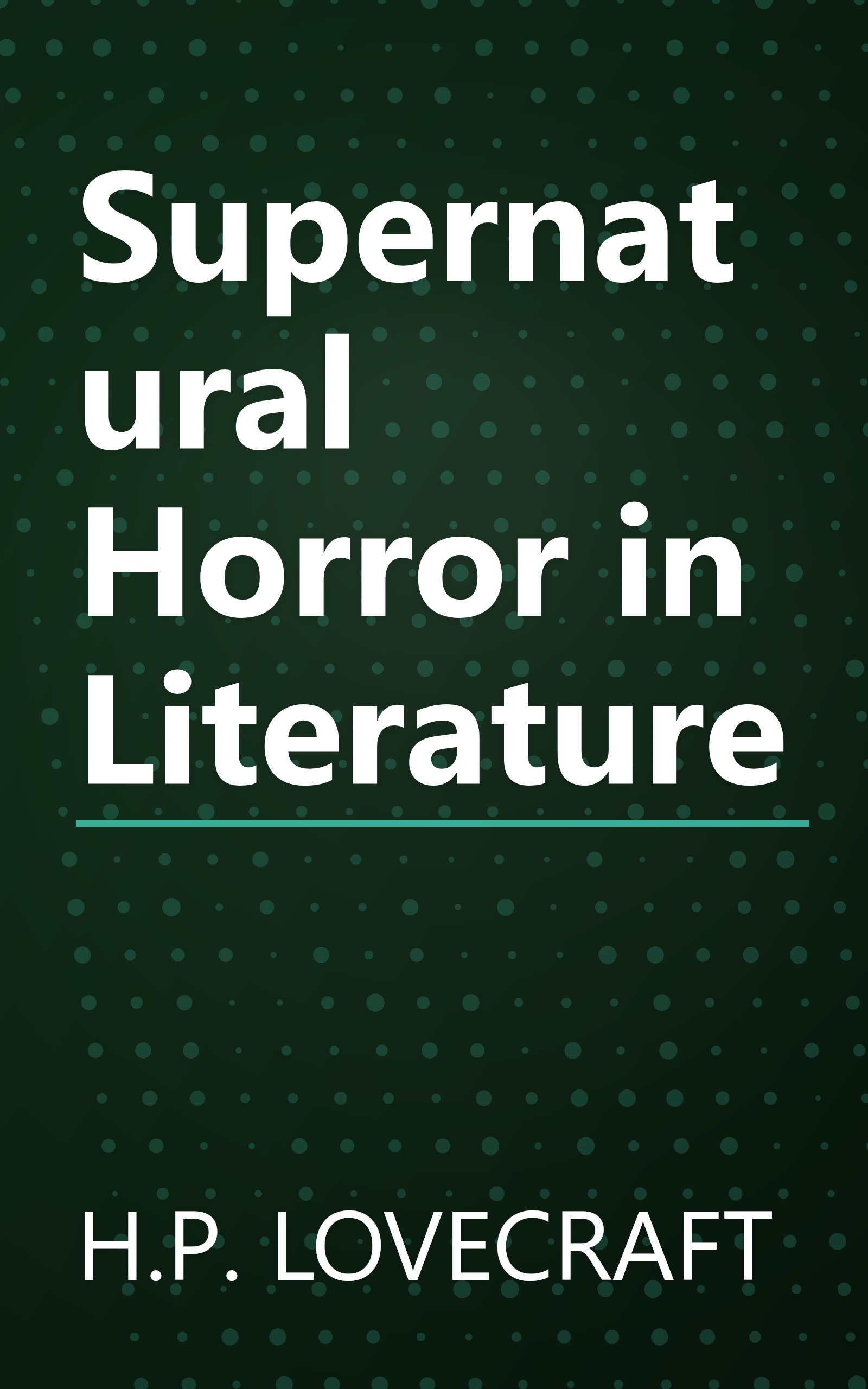 Supernatural Horror in Literature book cover