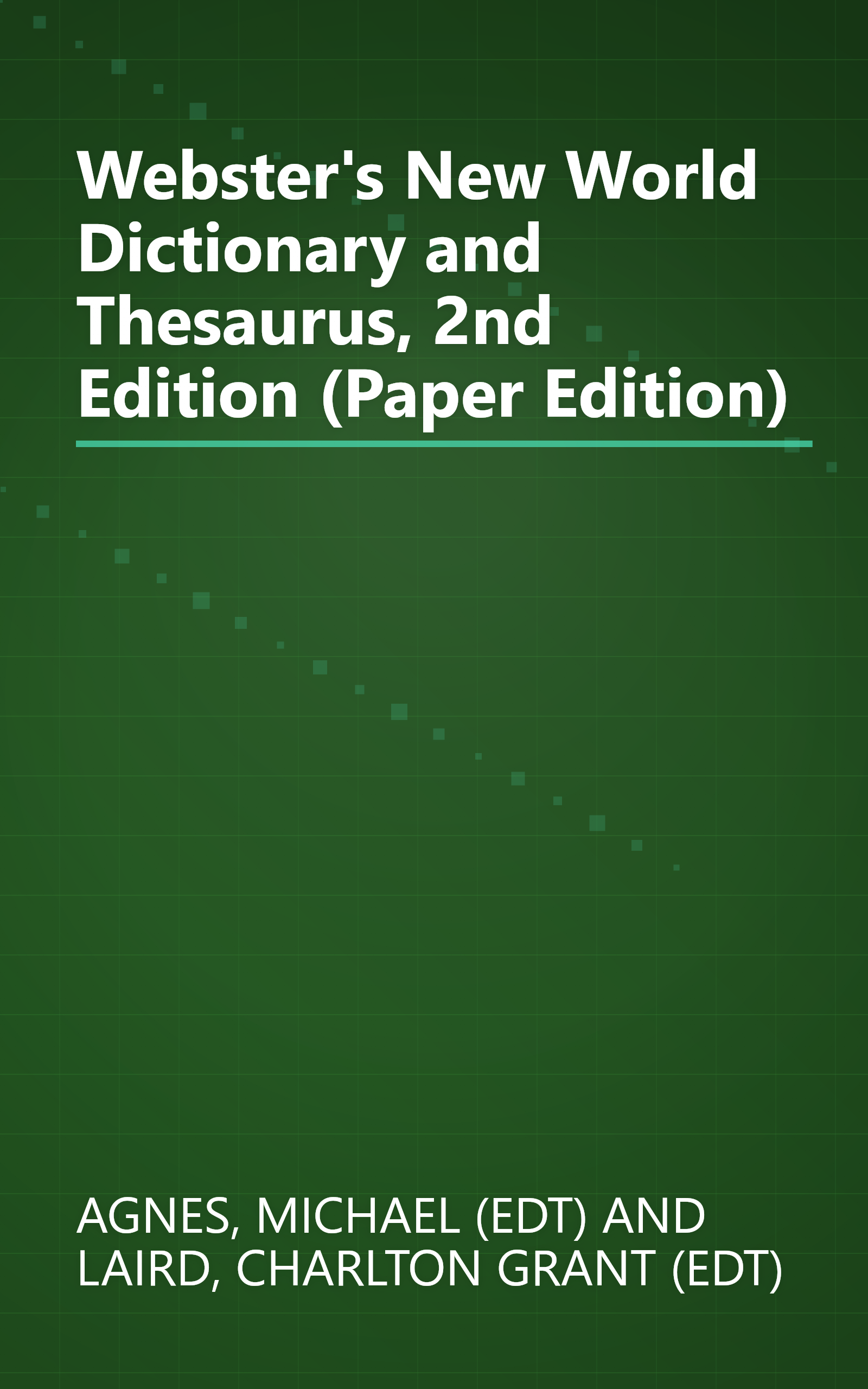 Webster's New World Dictionary and Thesaurus, 2nd Edition (Paper Edition) book cover