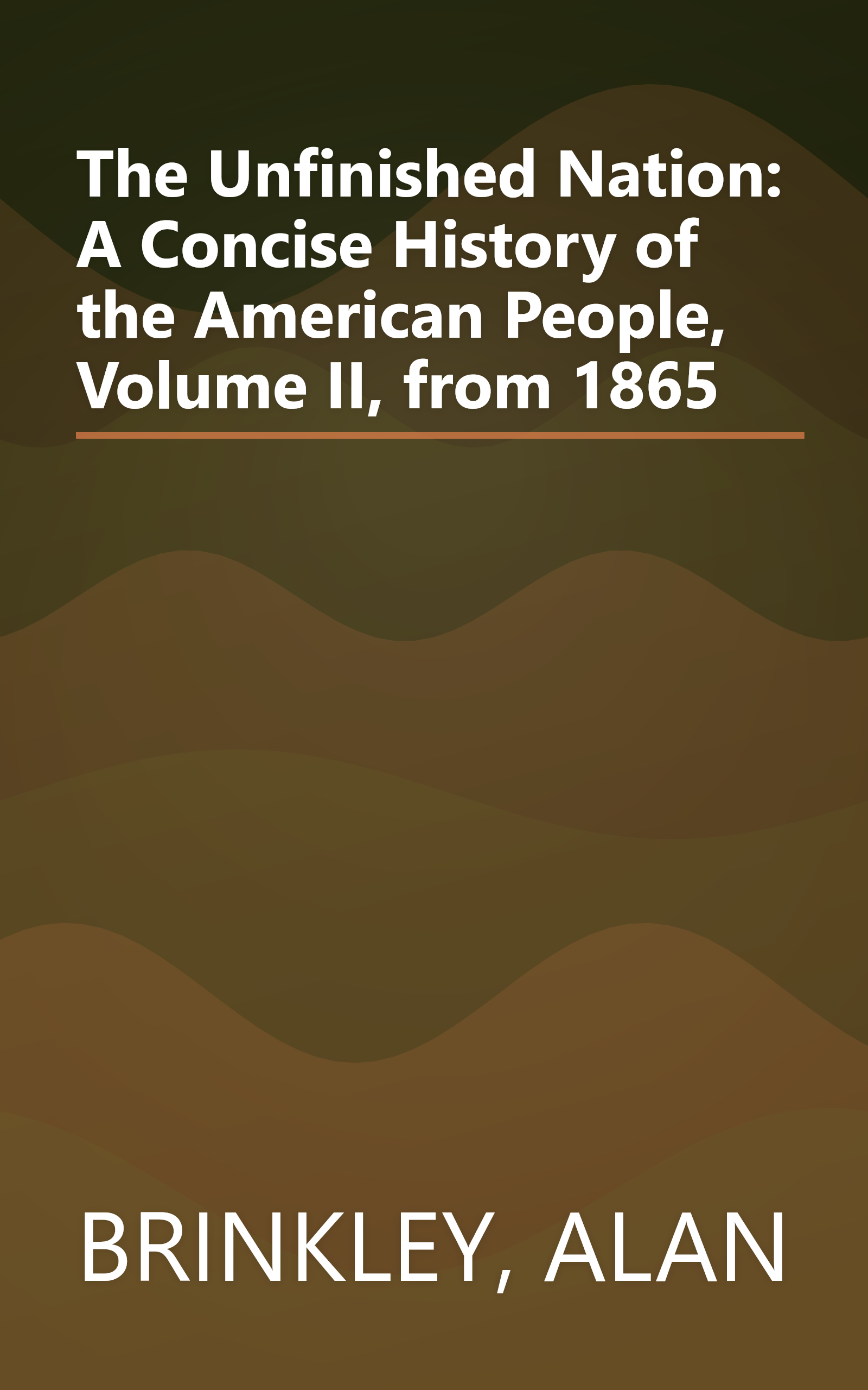 The Unfinished Nation: A Concise History of the American People, Volume II, from 1865 book cover