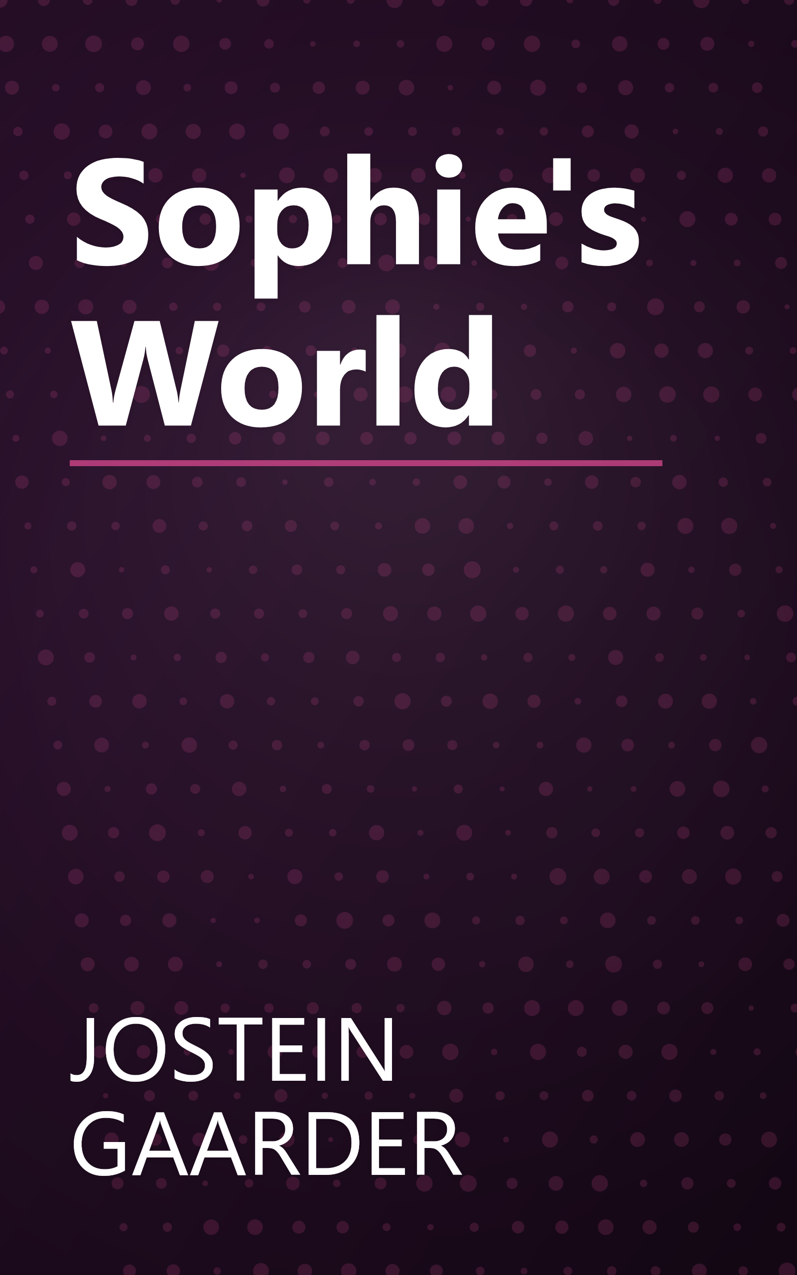 Sophie's World book cover