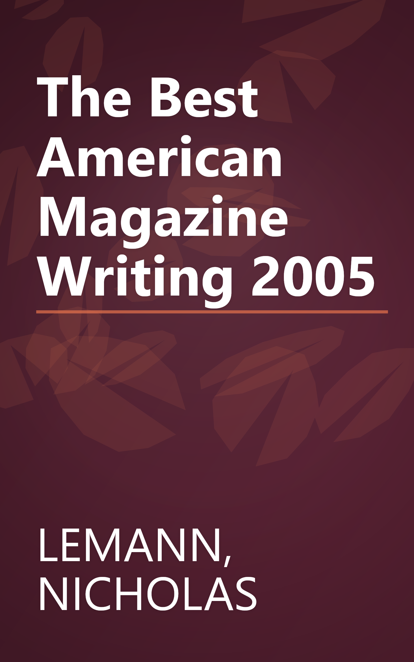 The Best American Magazine Writing 2005 book cover