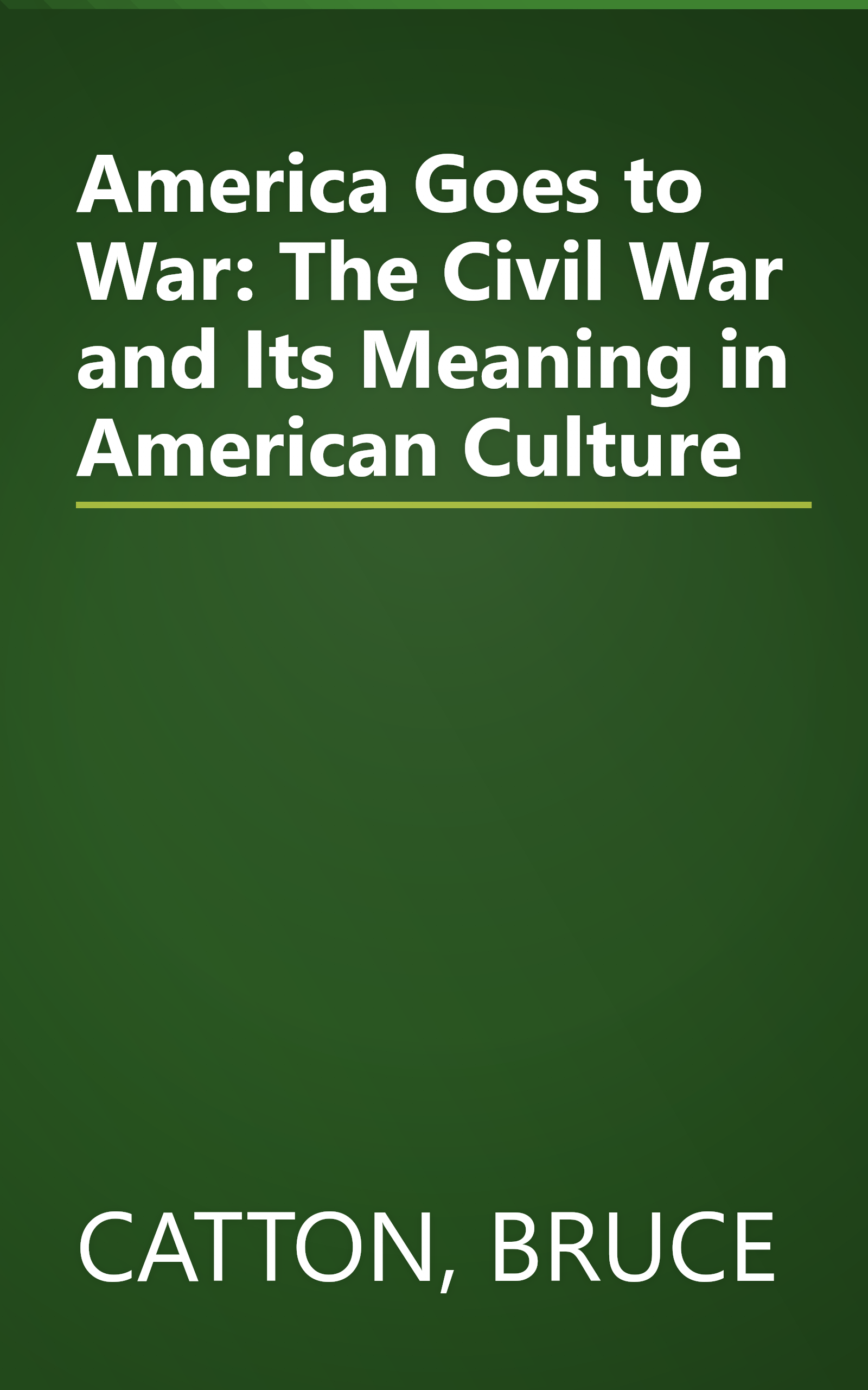 America Goes to War: The Civil War and Its Meaning in American Culture book cover