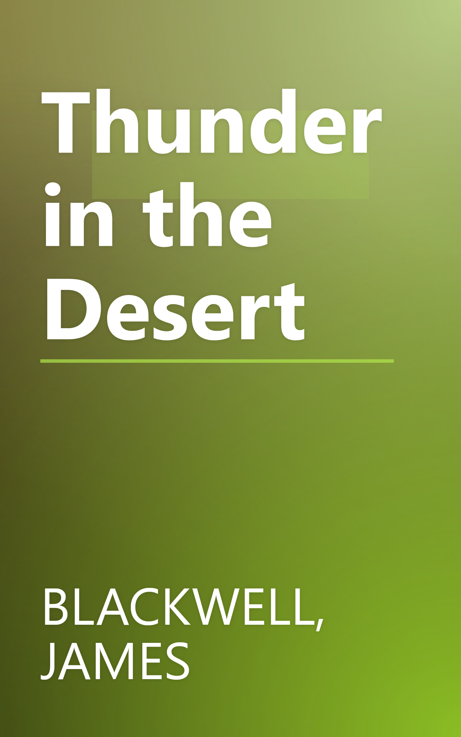 Thunder in the Desert book cover