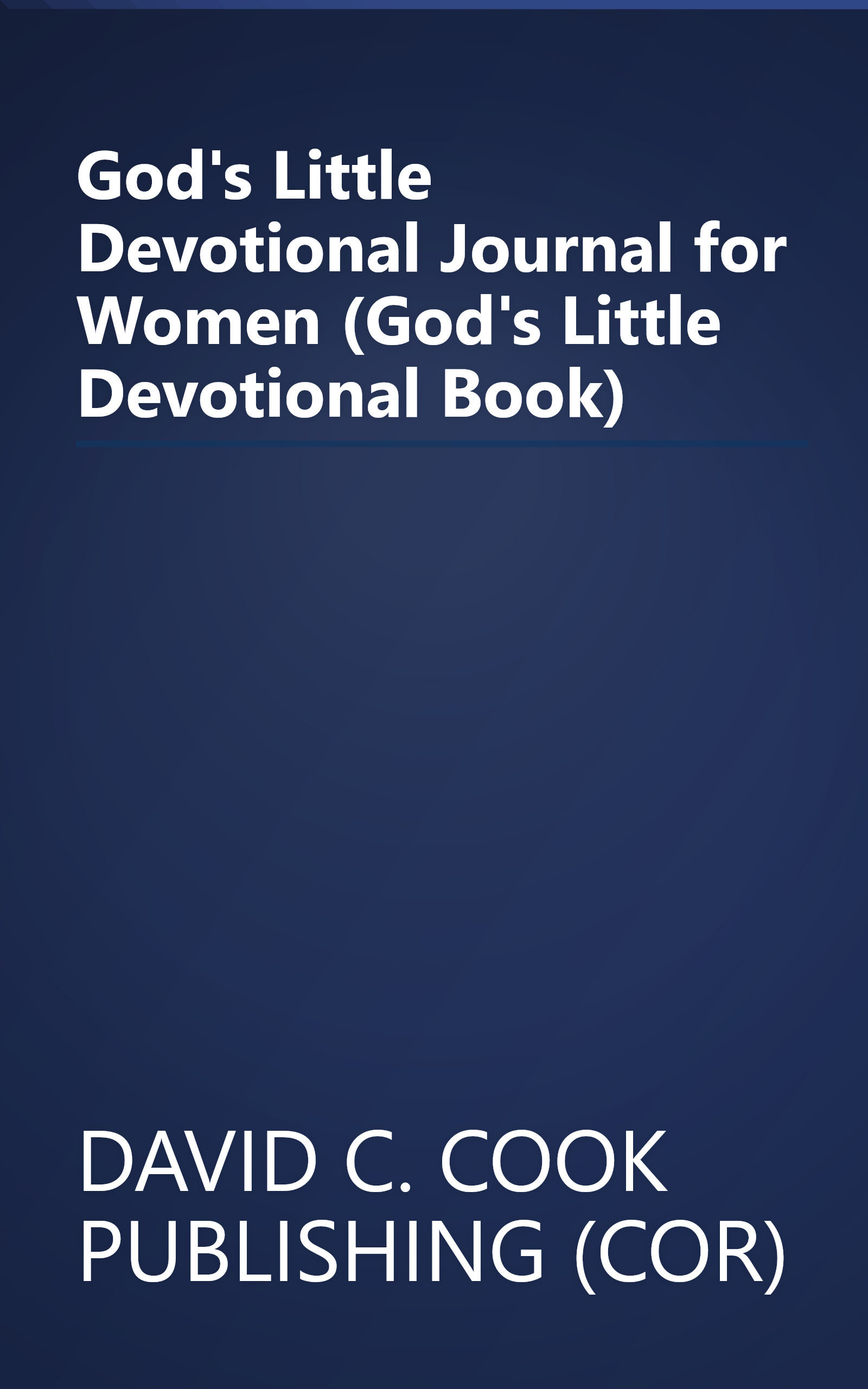 God's Little Devotional Journal for Women (God's Little Devotional Book) book cover
