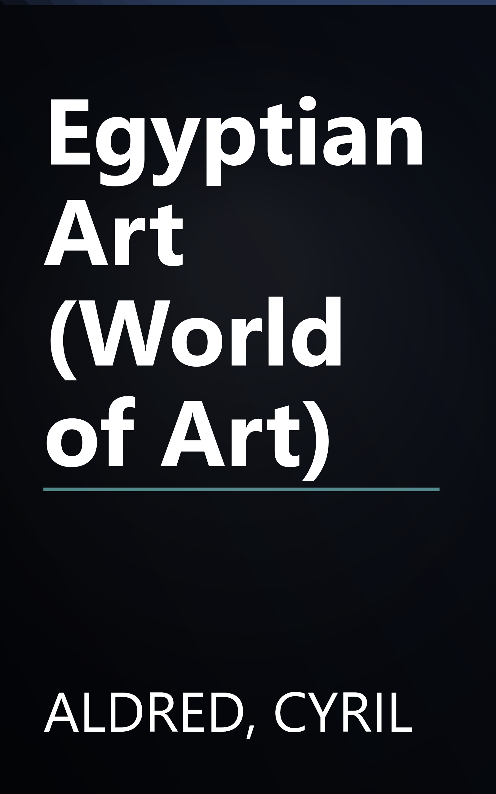 Egyptian Art (World of Art) book cover